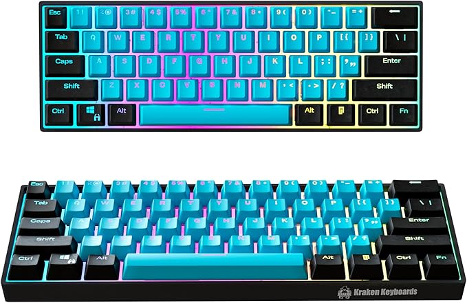 Amazon.com: Kraken Keyboards Pro 60 Percent Keyboard 60% Gaming ...