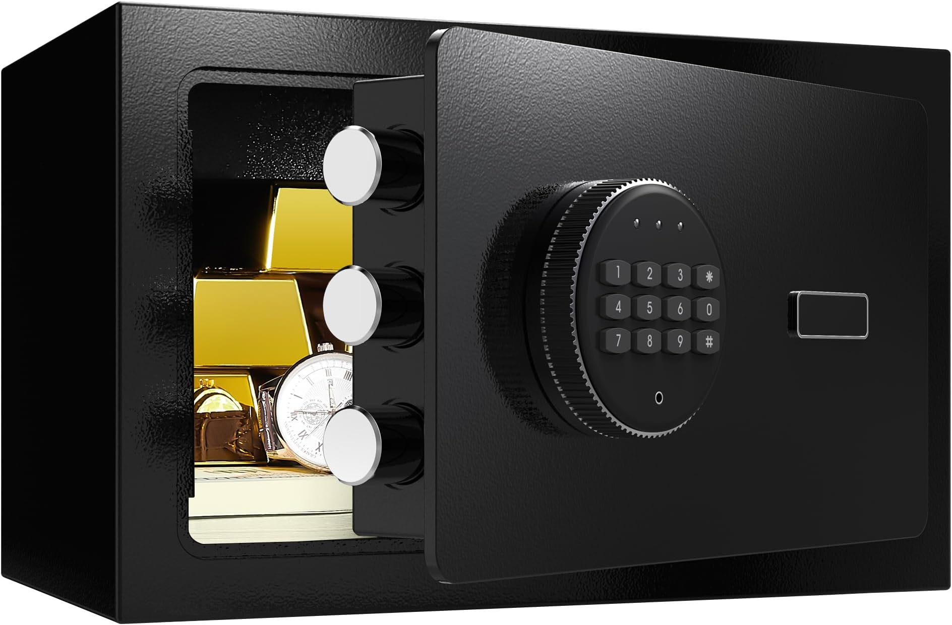 Sdstone Safe Box with Sensor Light,Hidden Safe Box with Key & Digital ...