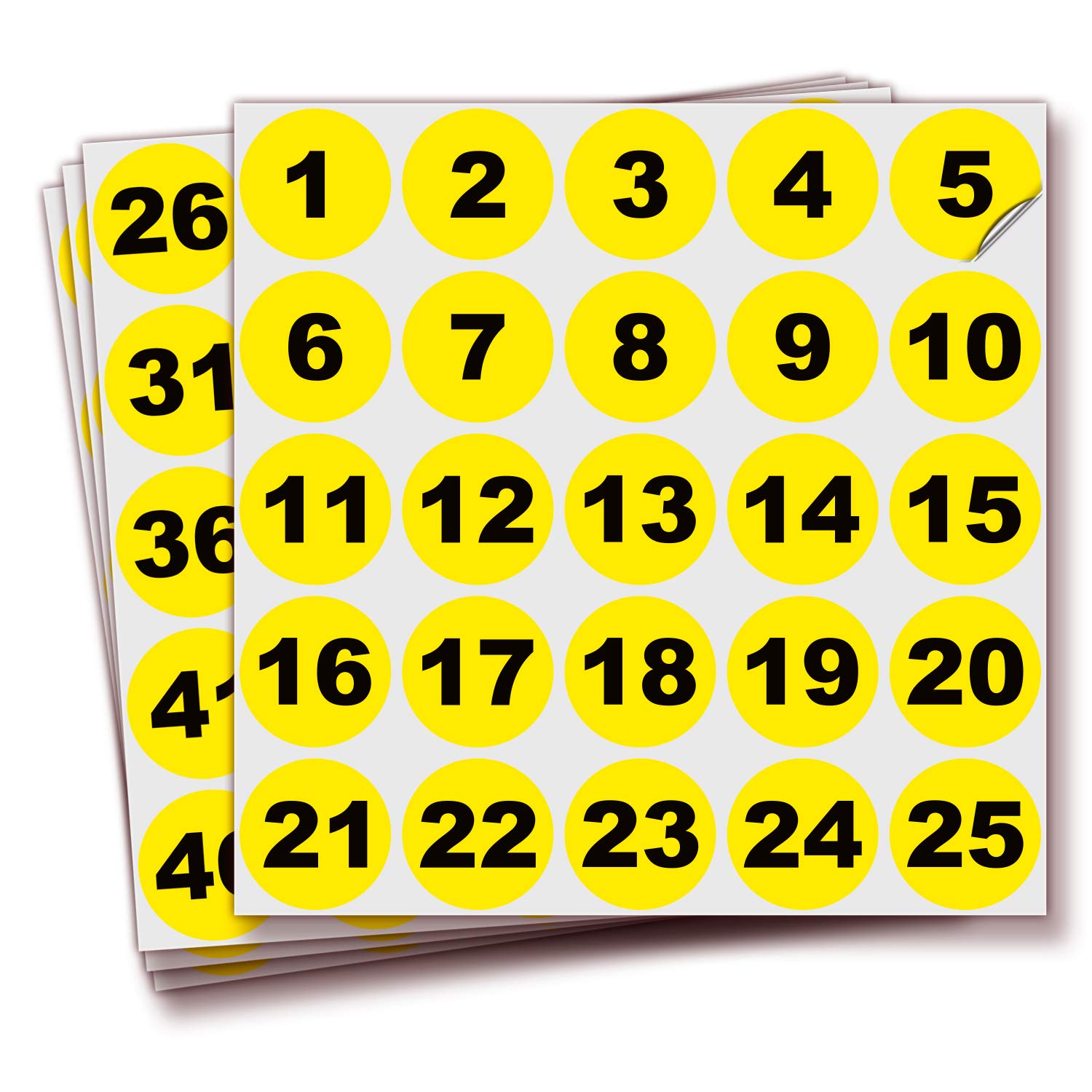Snapklik.com : Consecutive Number Vinyl Stickers 1 To 100, 1.5-inch, 1 ...