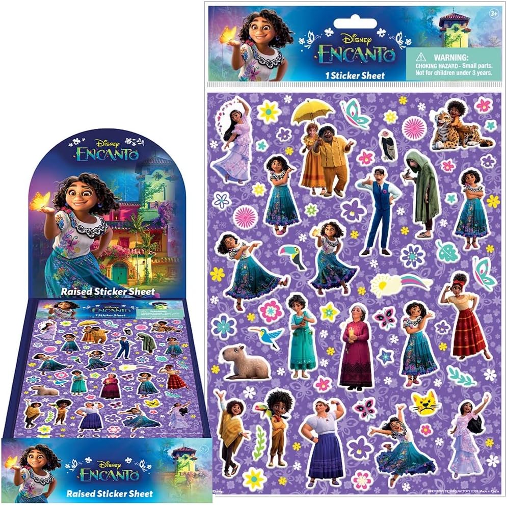 Amazon.com: Encanto Raised Sticker Sheet – Raised Sheet with Encanto ...