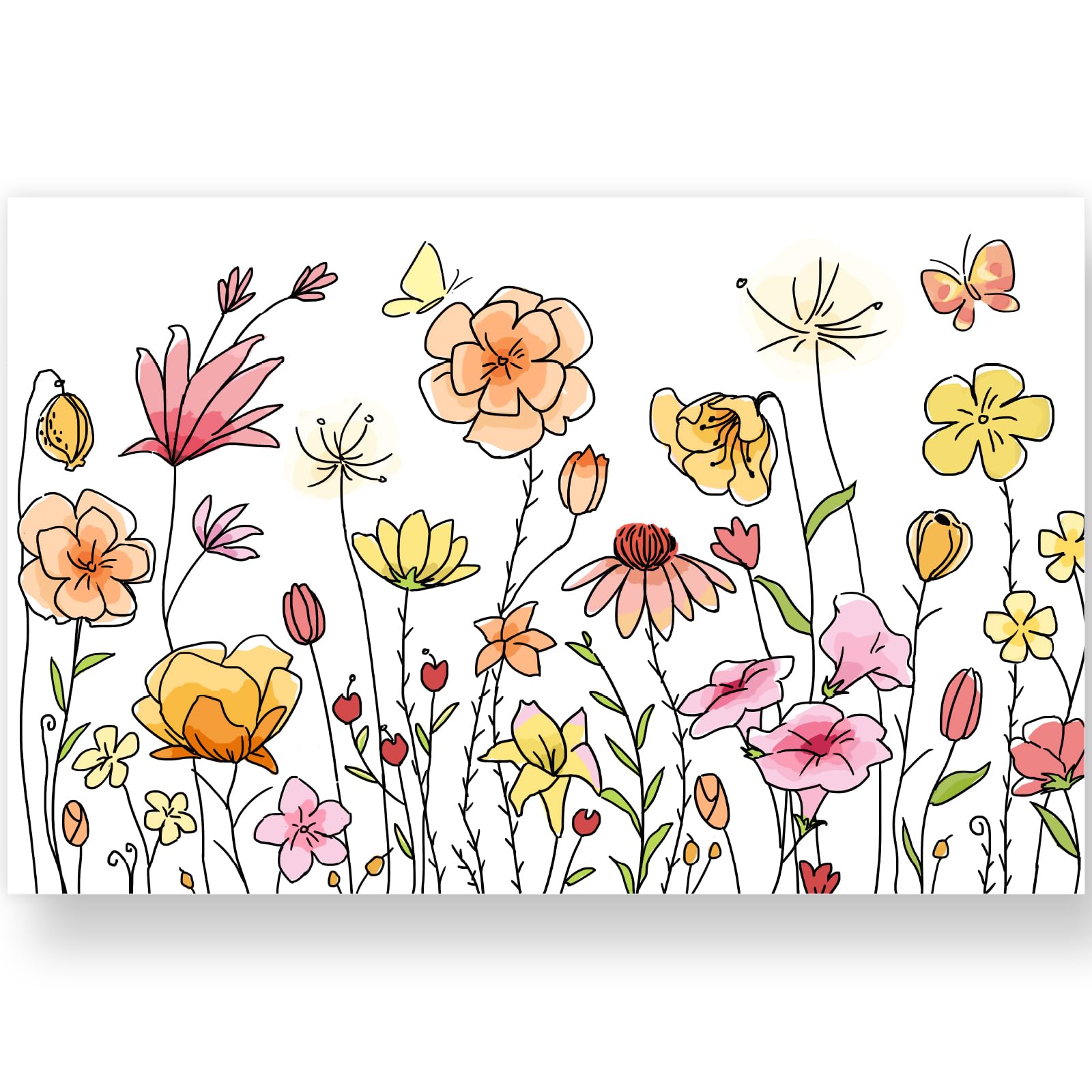 Amazon.com: JarThenaAMCS 50 Pack Floral Paper Placemat Disposable ...