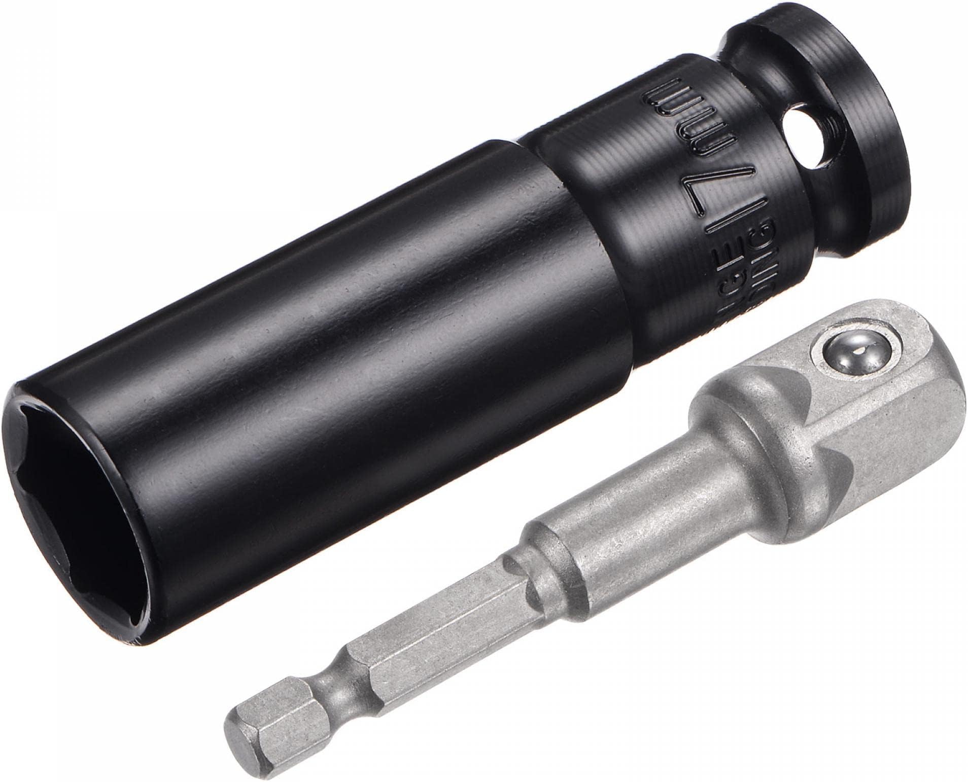 Amazon.com: uxcell 17mm Socket 1/4-inch Hex Shank 100mm Length Nut ...