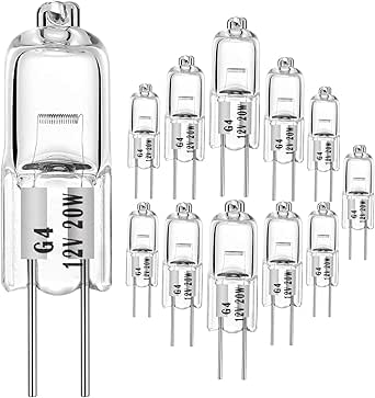 EKSAVE Halogen Bulbs G4 20W 12V T3 JC Type 2 Pin Base Replacement for ...