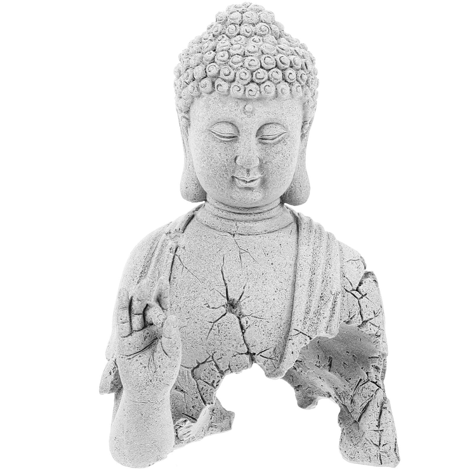 Amazon.com: GANAZONO Aquarium Buddha Head Statue Decorations Sandstone ...