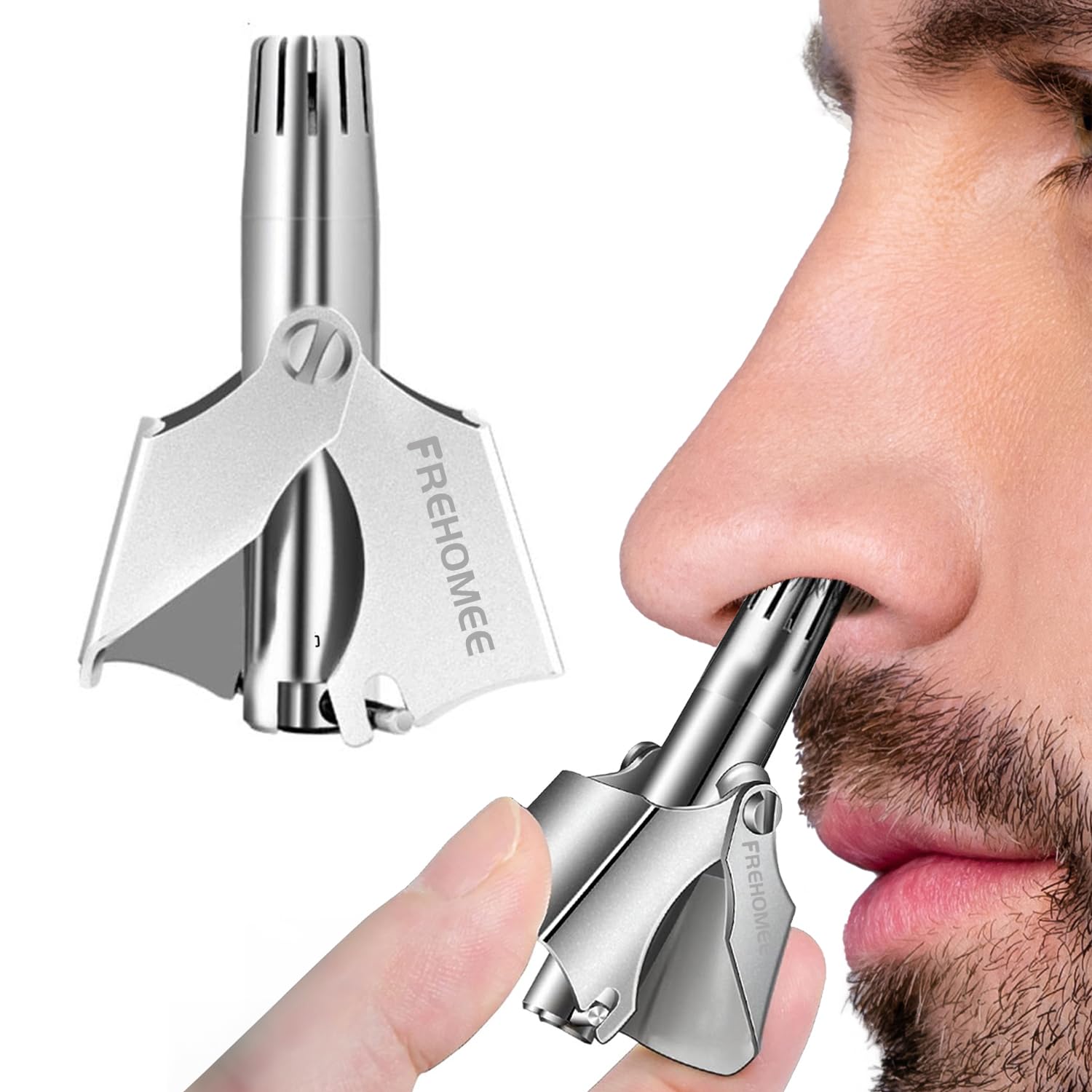 Amazon.com: FREHOMEE Manual Nose Hair Trimmer for Man & Woman,No ...