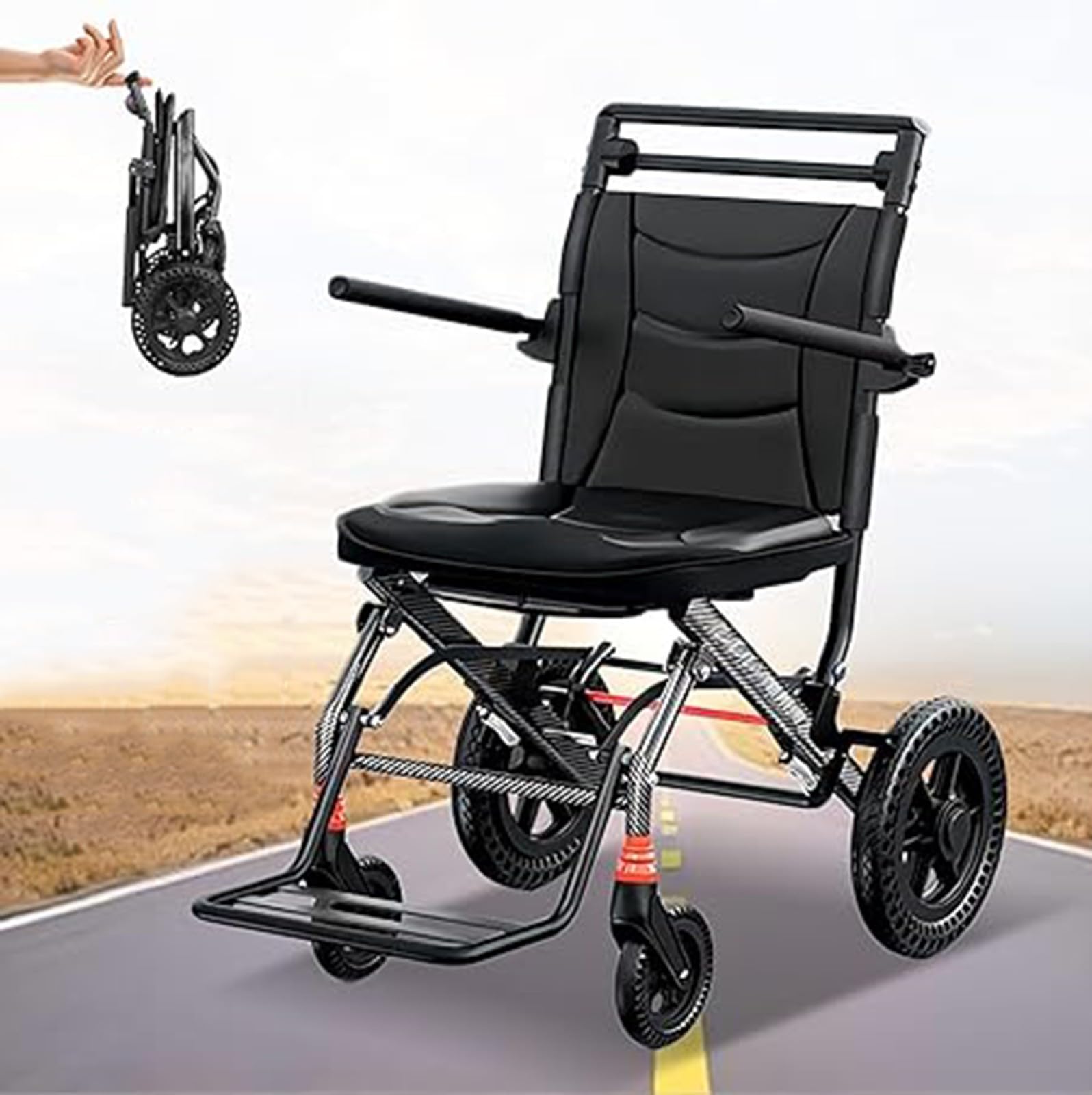 Compact Wheelchair MEDPRO™ New Style Portable Wheel Chair With