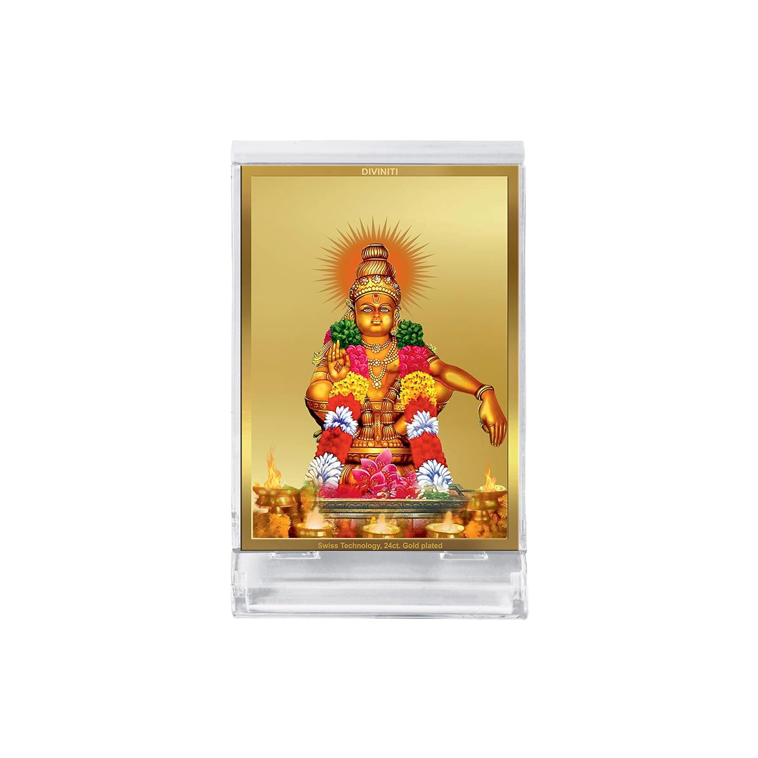 DIVINITI Ayyapan Ji God Idol Photo Frame for Car Dashboard, Table Décor ...