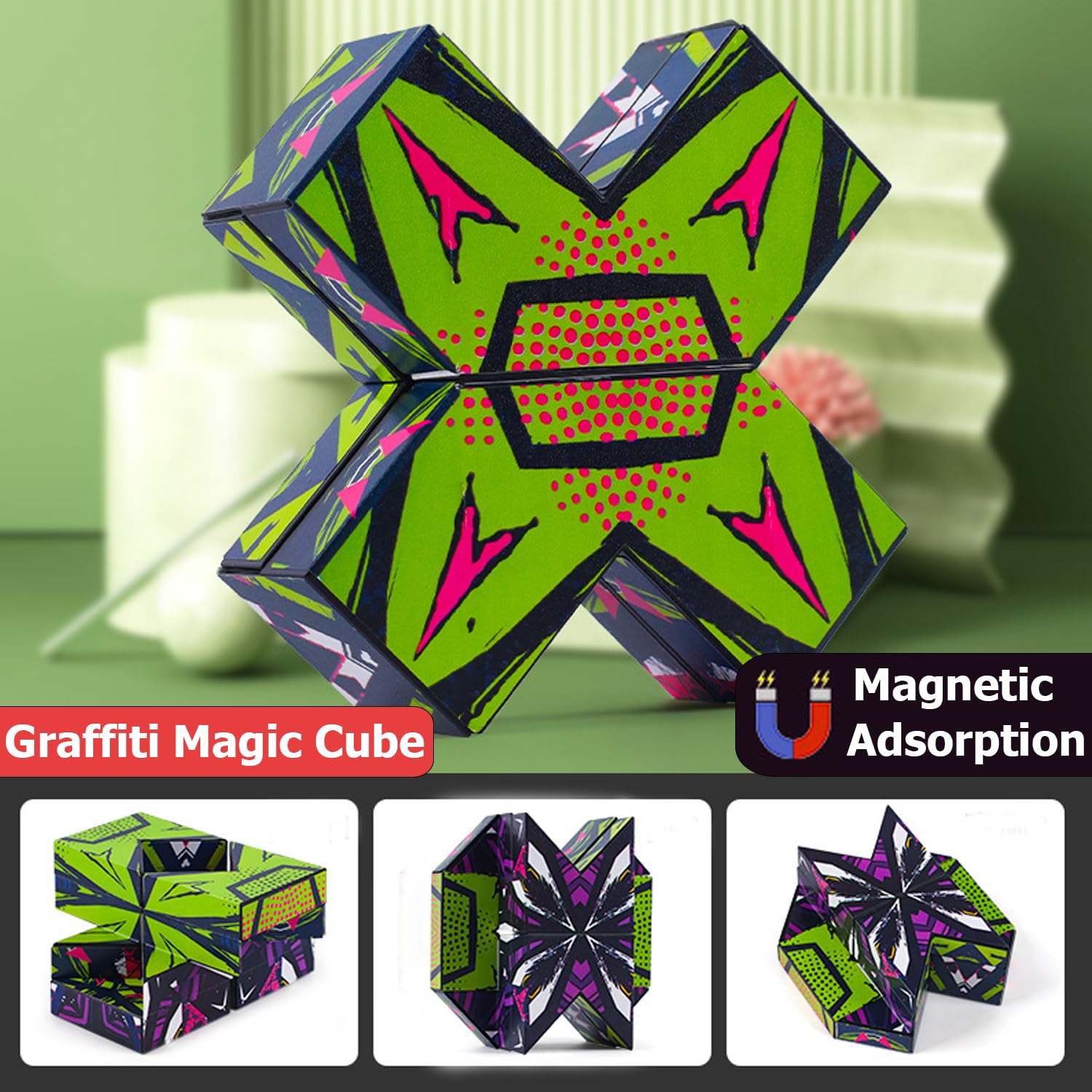 Snapklik.com : 3 Pack Magic Cube Blocks, Infinity Flips Cube Fidget ...