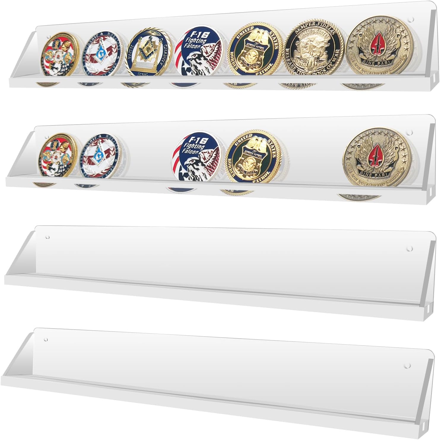 Amazon.com: VINJKZQ Clear Acrylic Challenge Coin Display Holder,Wall ...