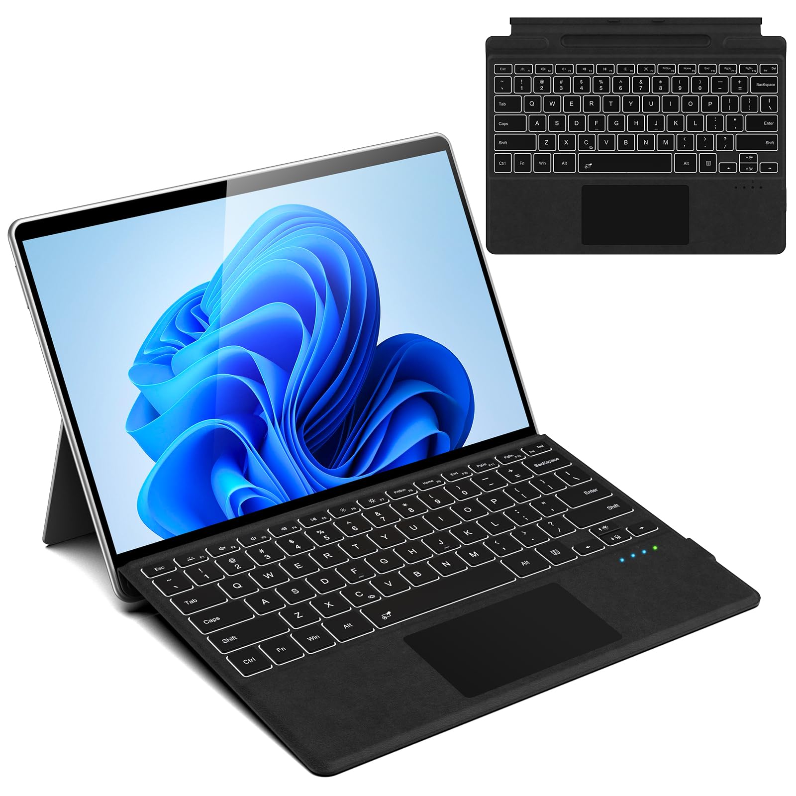 Amazon.com: Seteesamvo Surface Pro 9 Keyboard for Surface Pro 11/10/9/8 ...