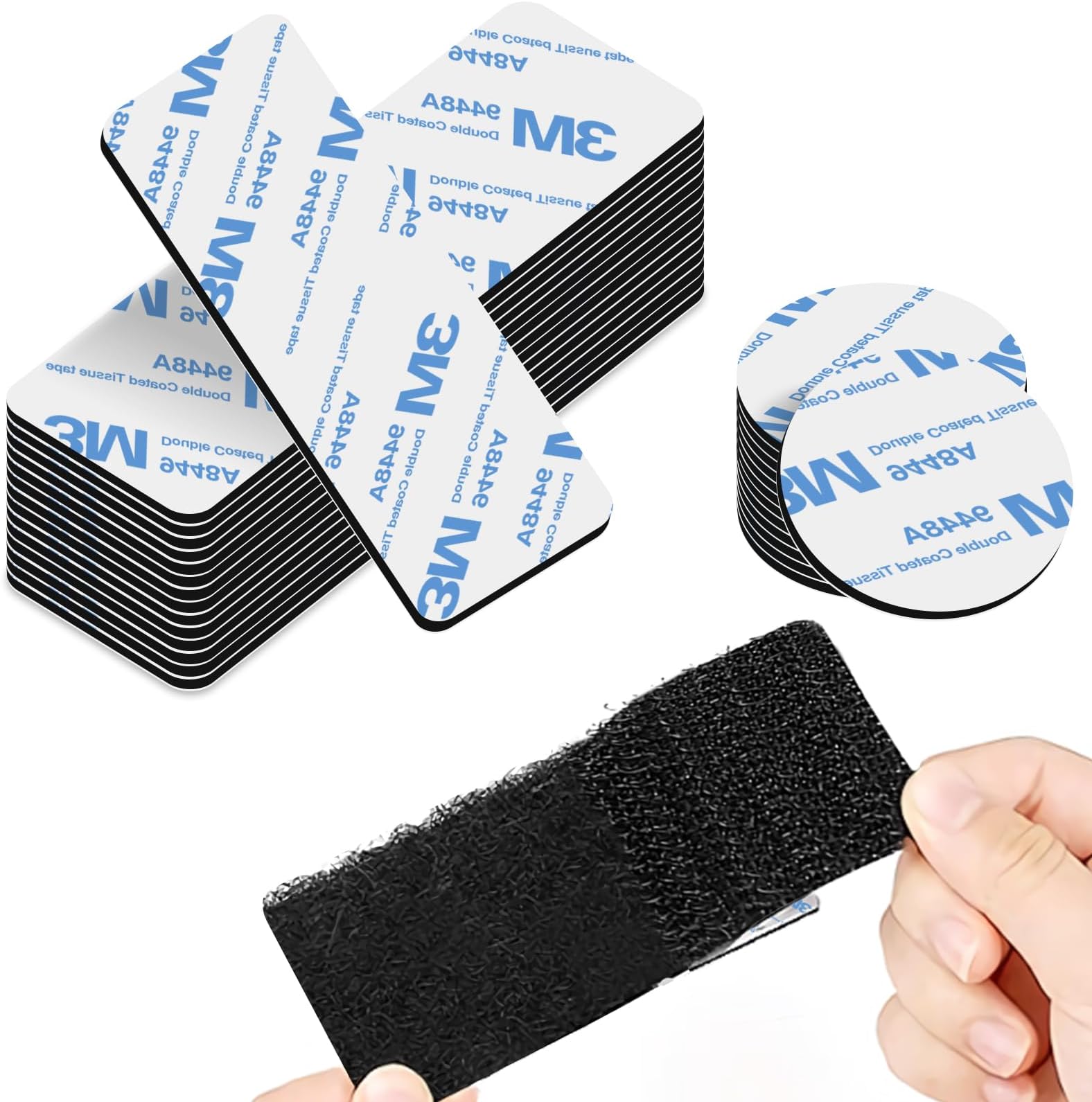 40 Pack Hook and Loop Tape Heavy Duty 1x4 Inch Double Sided Strips ...