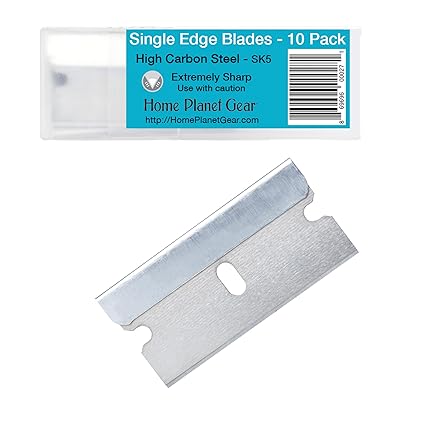 Amazon.com: Single Edge Razor Blade 10 Pack - Straight Edge Razor - Ten ...