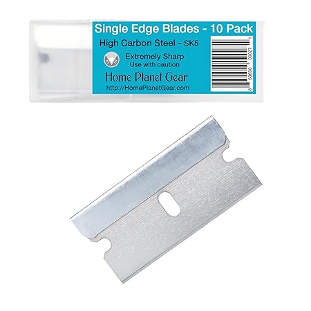 Amazon.com: Single Edge Razor Blade 10 Pack - Straight Edge Razor - Ten ...