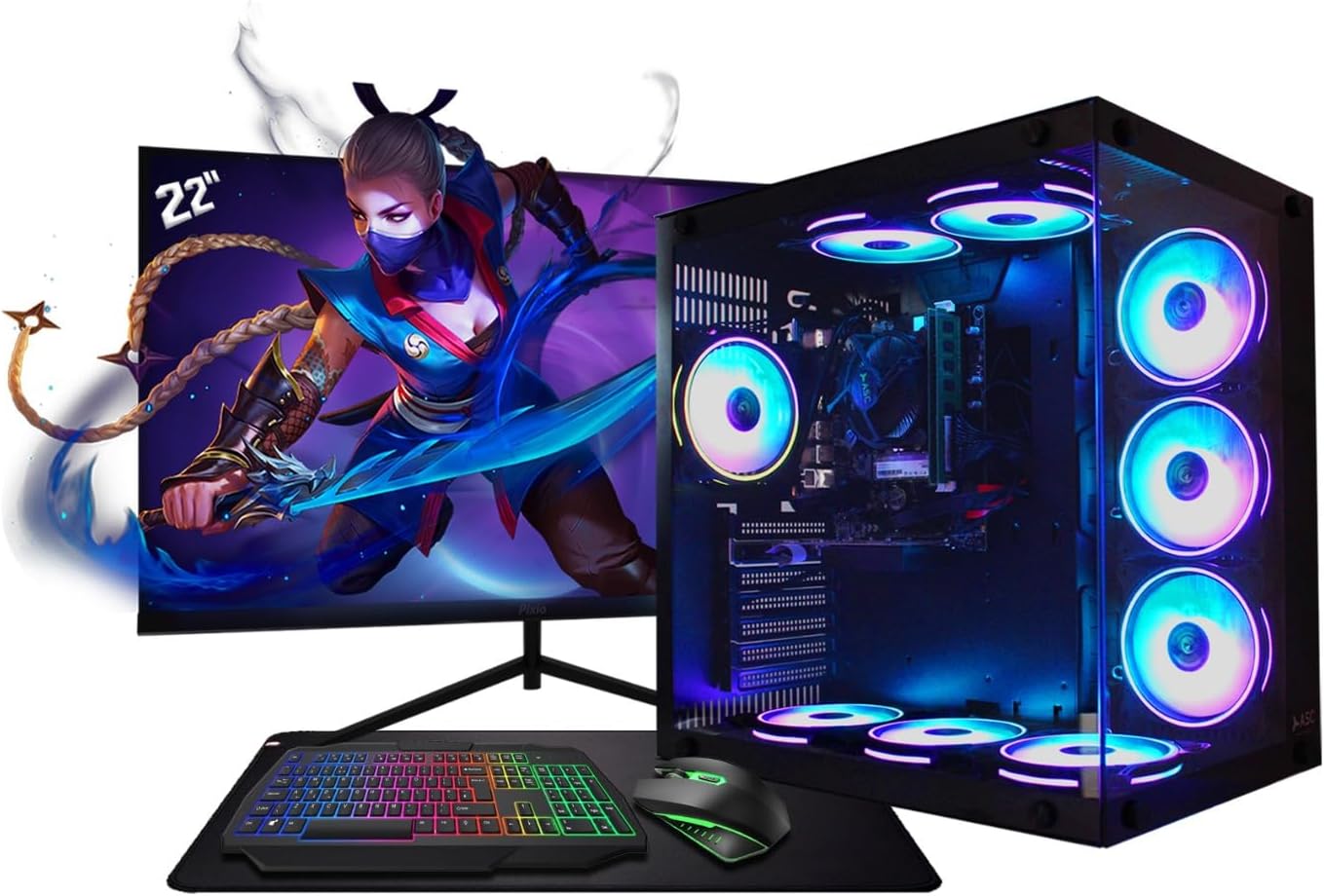 Gaming PC Bundle • Intel Core i7 • RTX 3050 6GB Graphics Card • 16GB ...