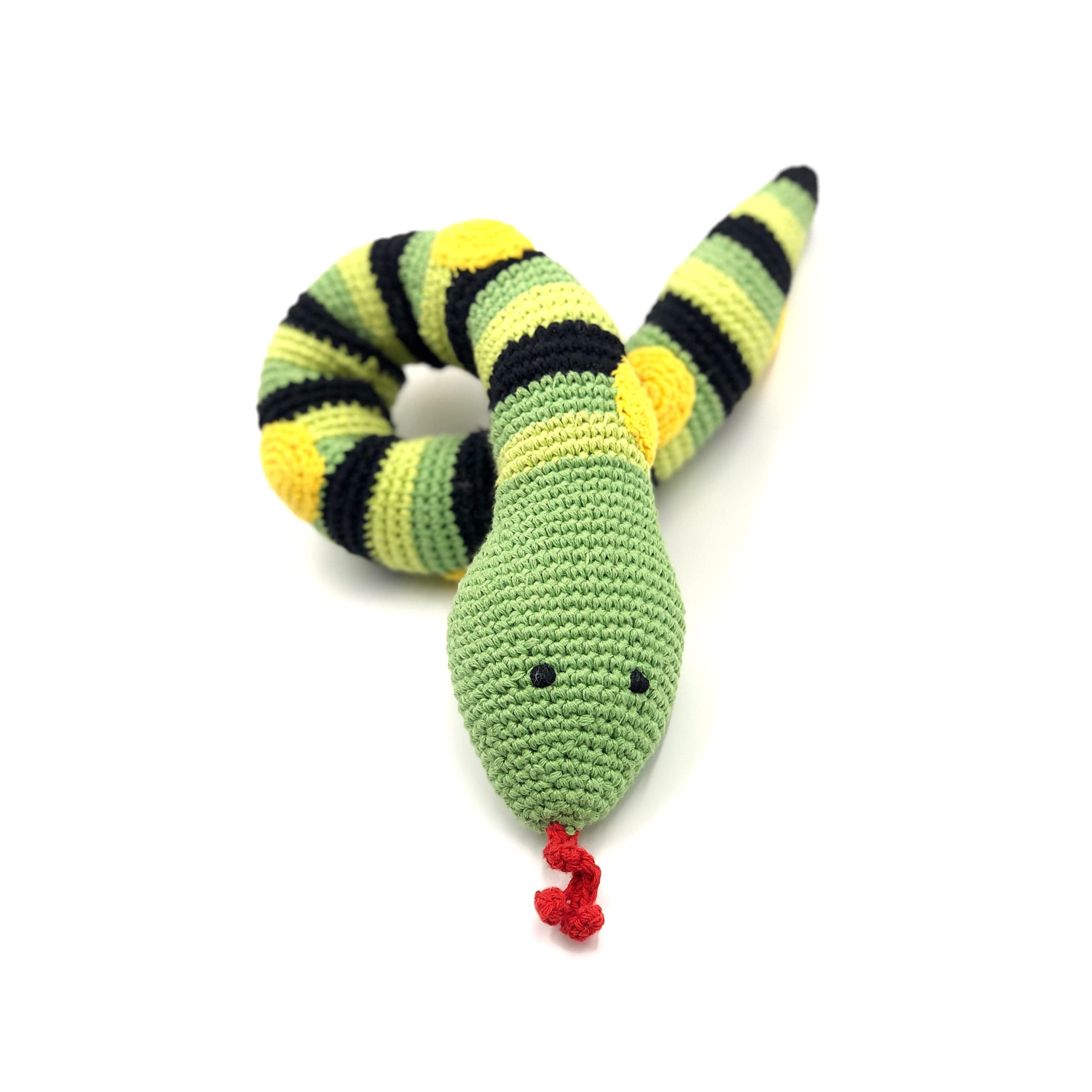 Amazon.com : Pebble Fair Trade Handmade Crochet Cotton Snakes Rattle ...