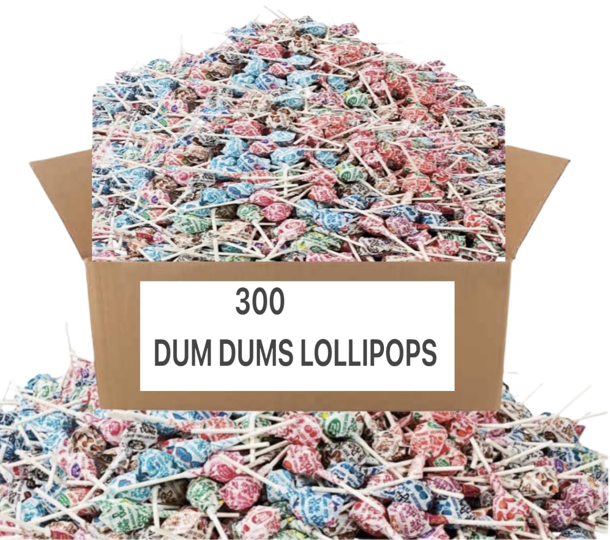 Amazon.com : DUM DUMS ORIGINAL LOLLIPOPS BULK INDIVIDUALLY WRAPPED, 300 ...