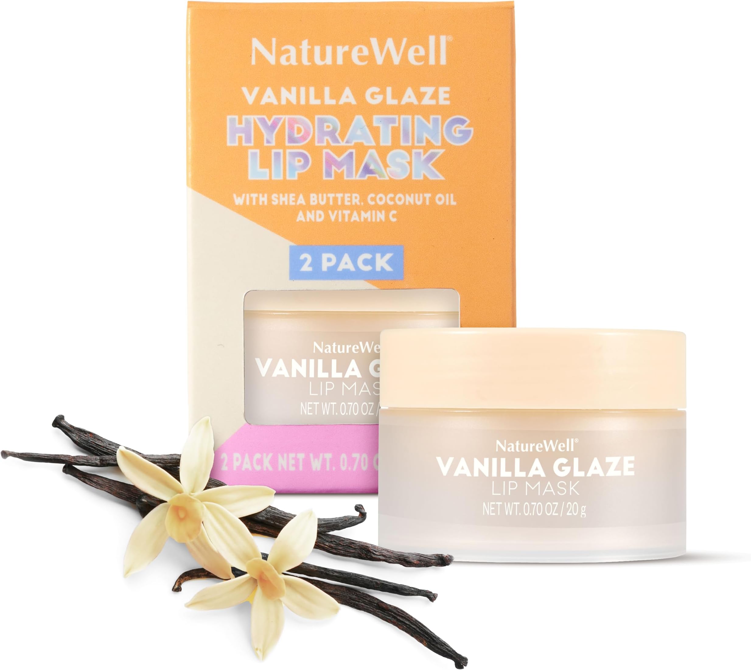 Amazon.com : NATURE WELL Vanilla Glaze Hydrating Lip Mask For A Softer ...