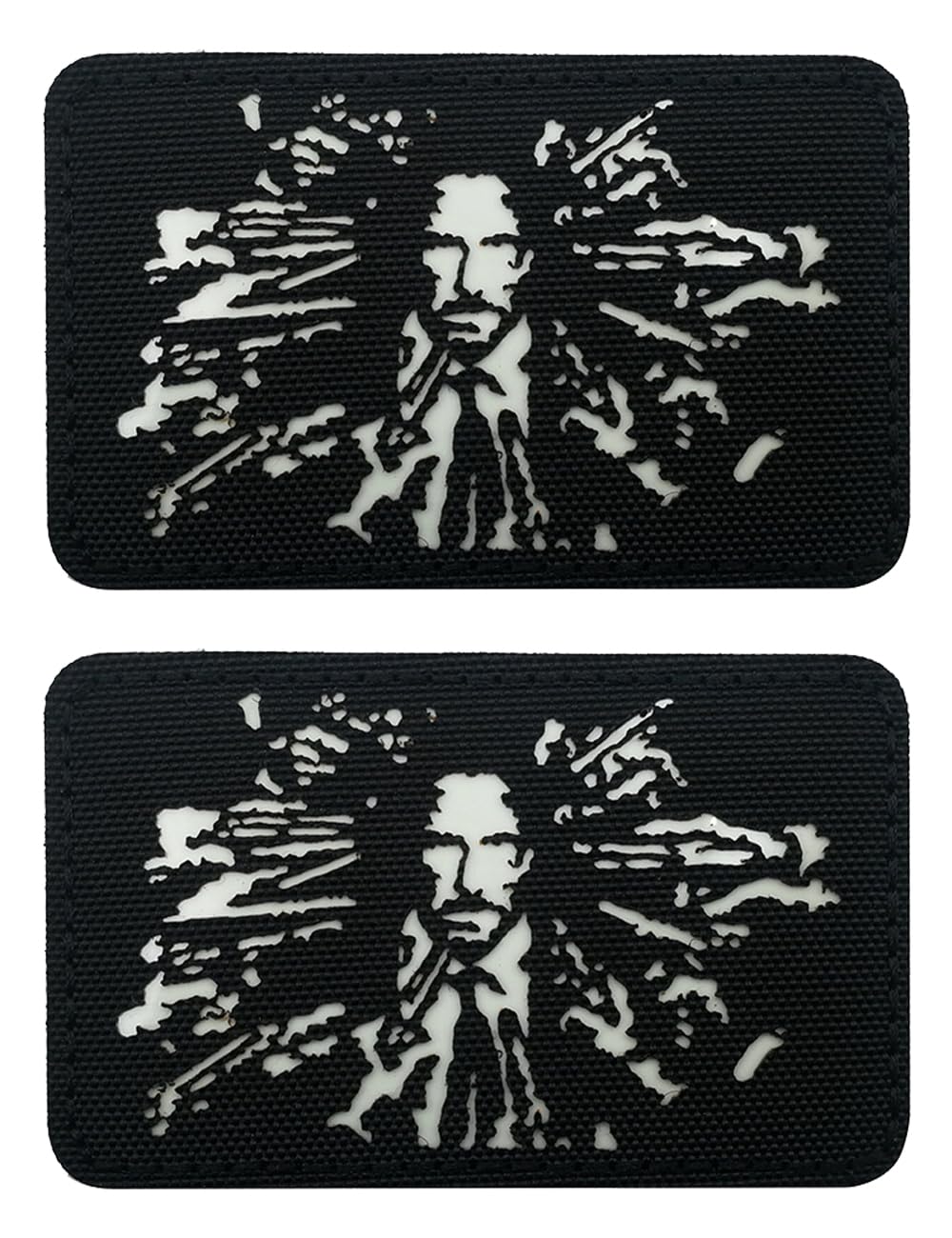 Amazon.com: 2 PCS AliPlus John Hitman Patches Luminous Glow Reflective ...