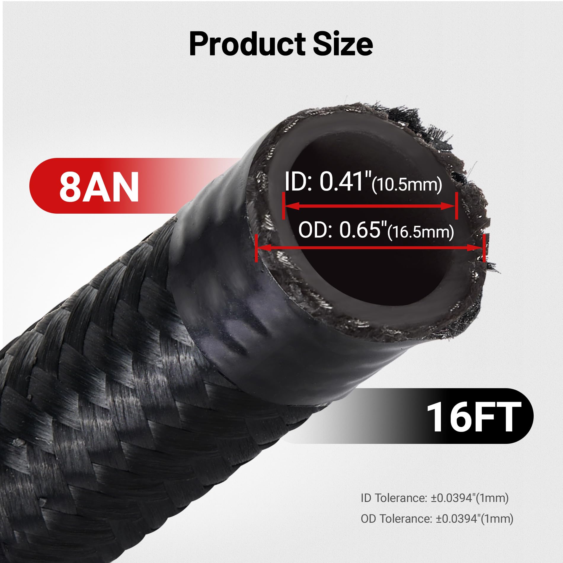 Snapklik.com : 8AN Fuel Line Kit, 8AN Nylon Braided Fuel Line Hose ...