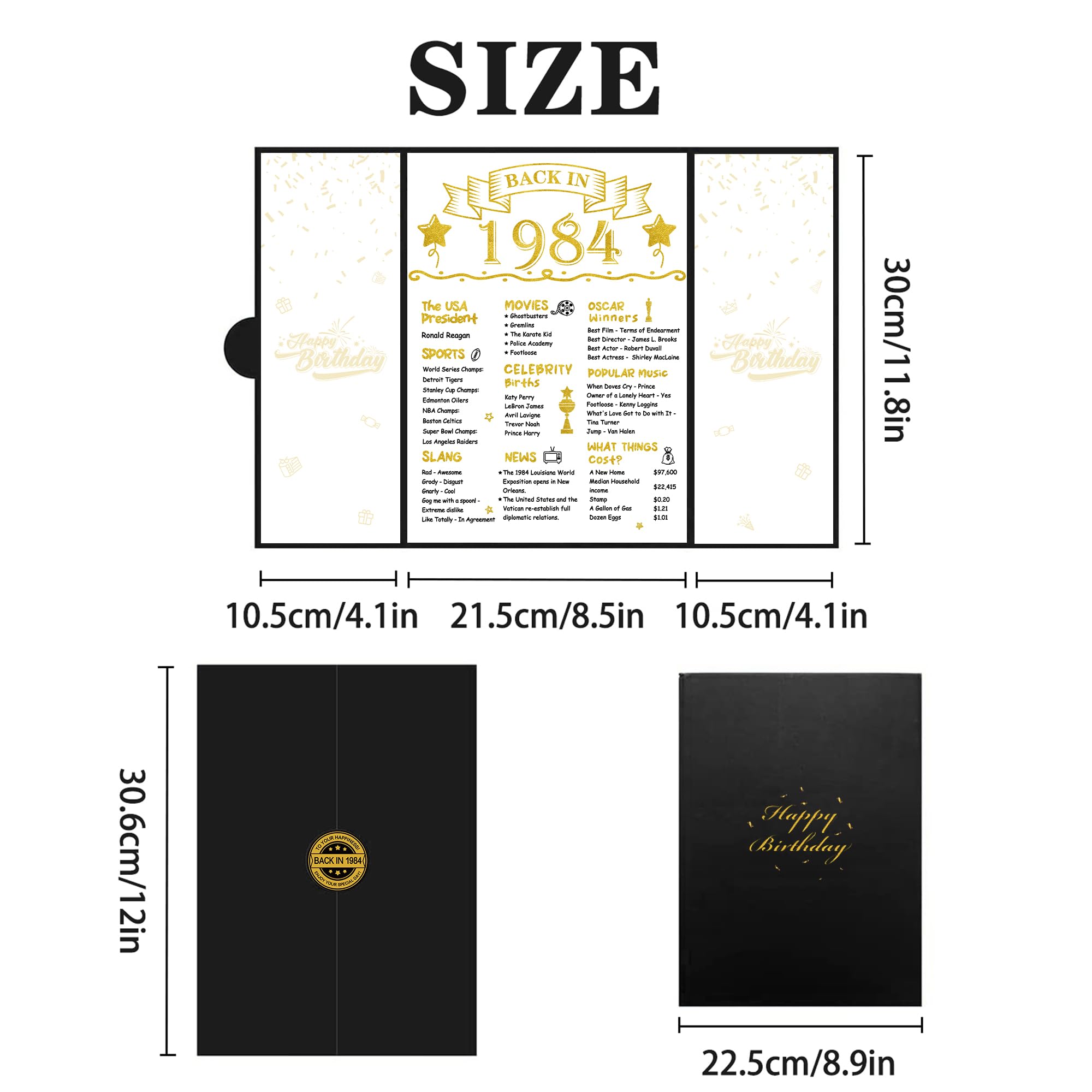 Snapklik.com : Black Gold 41st Birthday Alternative Signature Card Back ...
