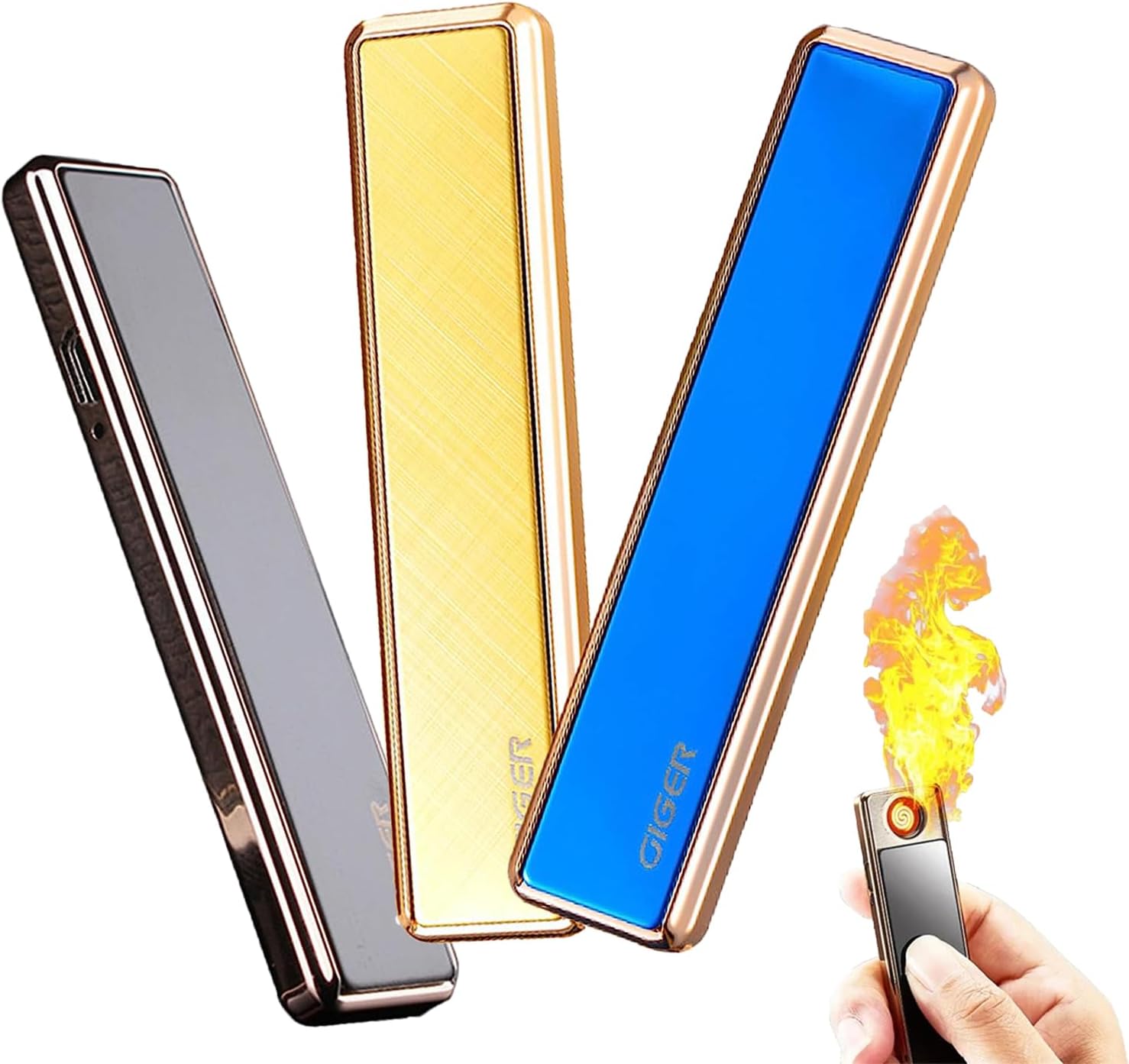 Xipe Windproof USB Arc Lighter, USB Arc Lighter Rechargeable (3pcs ...