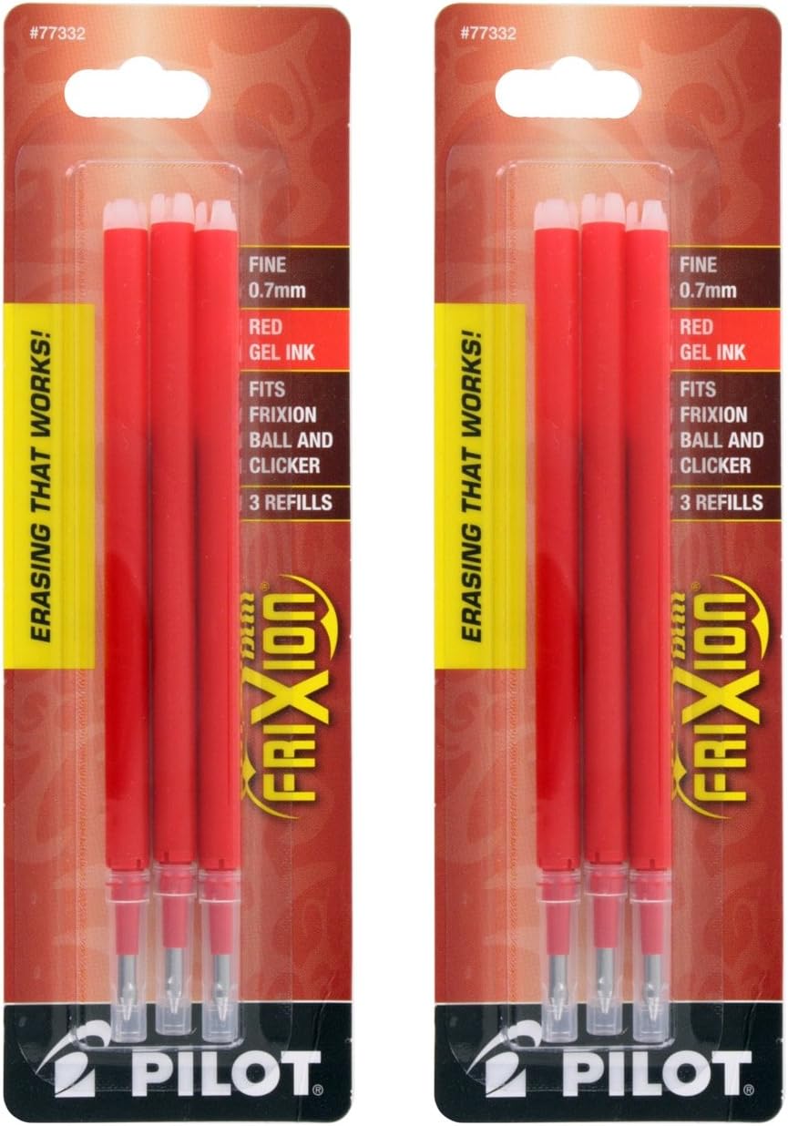 Amazon.com : Pilot FriXion Eraseable Gel Ink Pen Refills Red : Office ...
