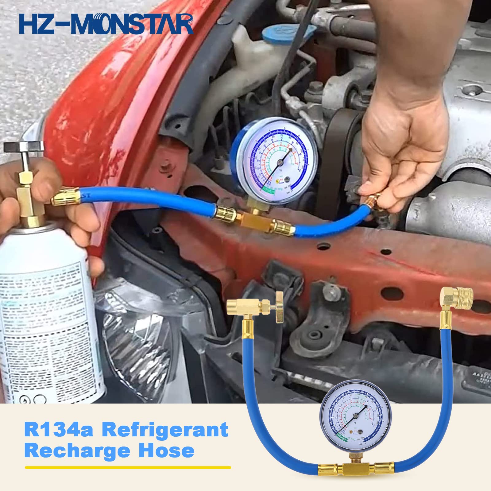Snapklik.com : R134a R22 Refrigerant Recharge Hose Kit Including BPV31 ...