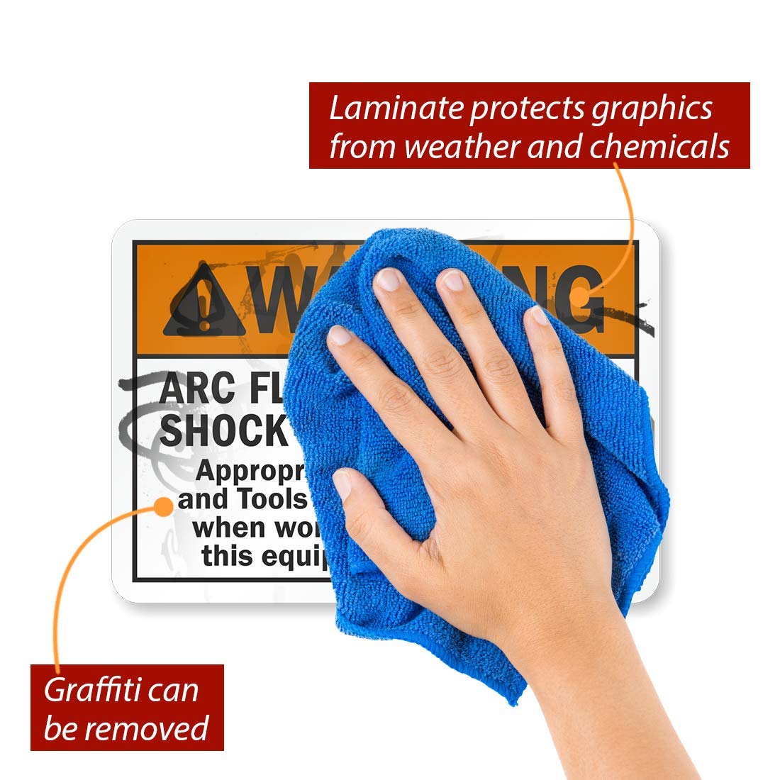 OSHA Compliant Hazard Decal SmartSign Arc Flash Warning Label - 3.5x5 ...