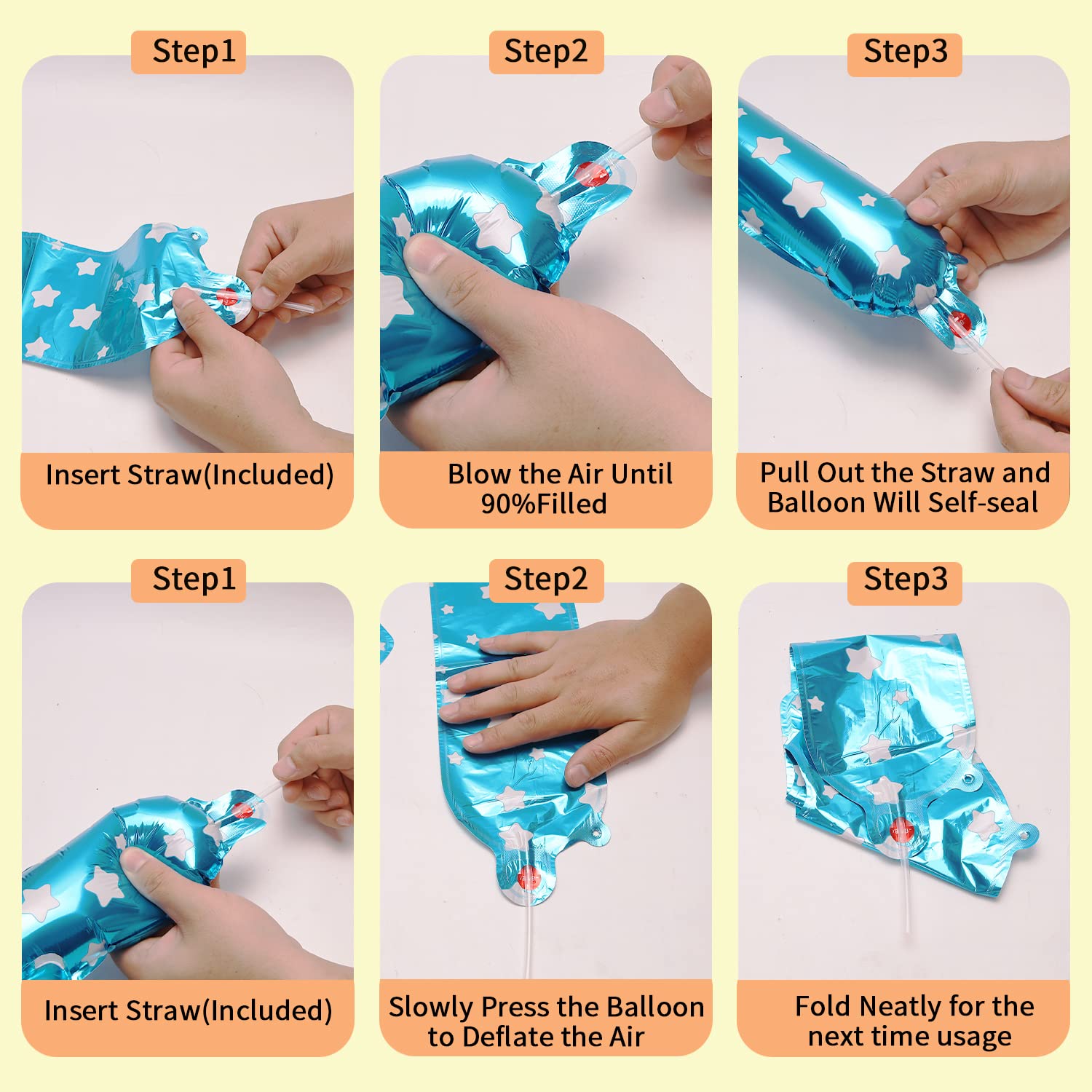 Snapklik.com : Blue Happy Birthday Banner,16 Inch Star Pattern Birthday ...