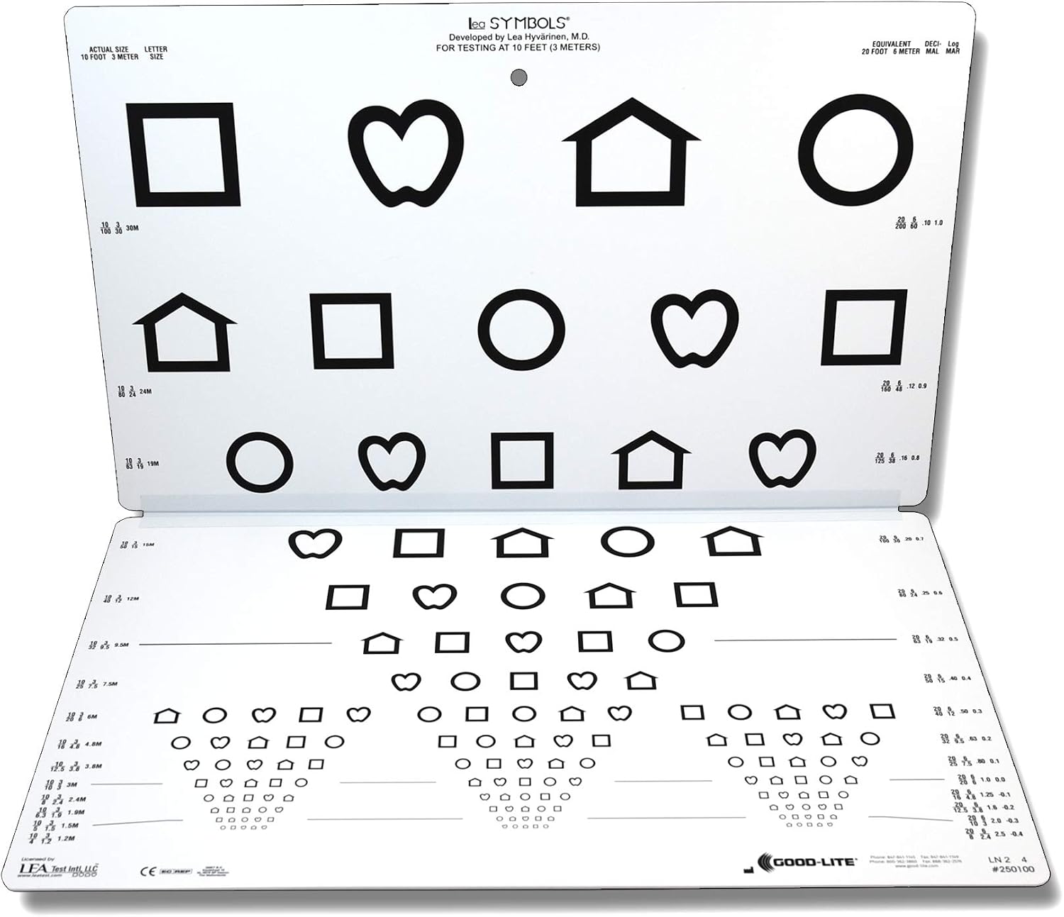 Amazon.com: LEA Symbols® Folding Pediatric Eye Chart : Industrial ...
