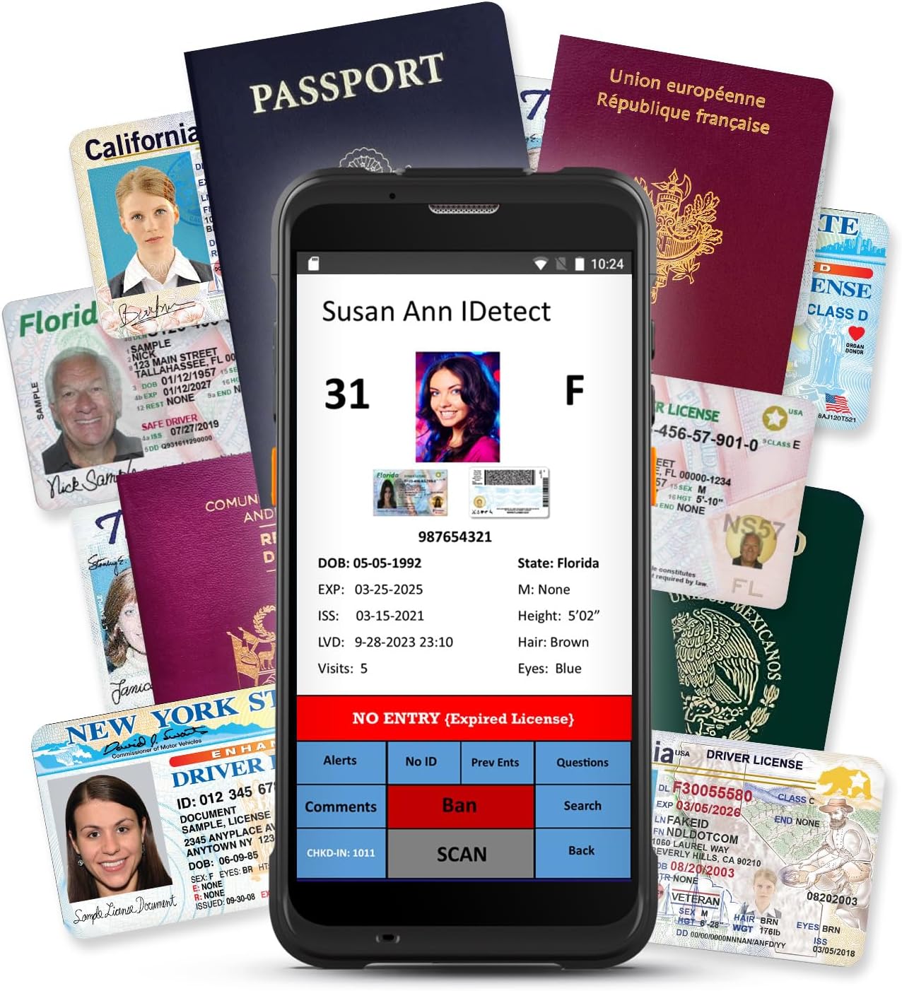 Amazon.com: Plustek SecureScan X50 - Passport and ID Card Scanner, Auto ...