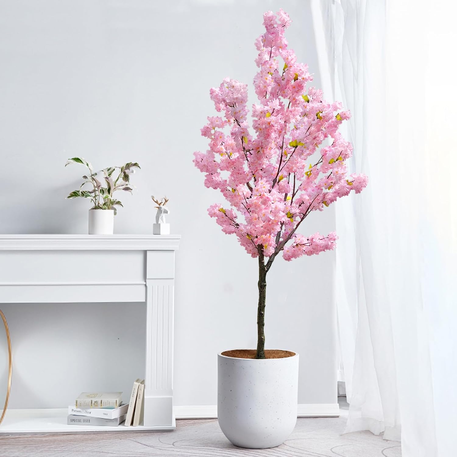 Amazon.com: Artificial Cherry Blossom Tree - 6ft Realistic Potted Silk ...