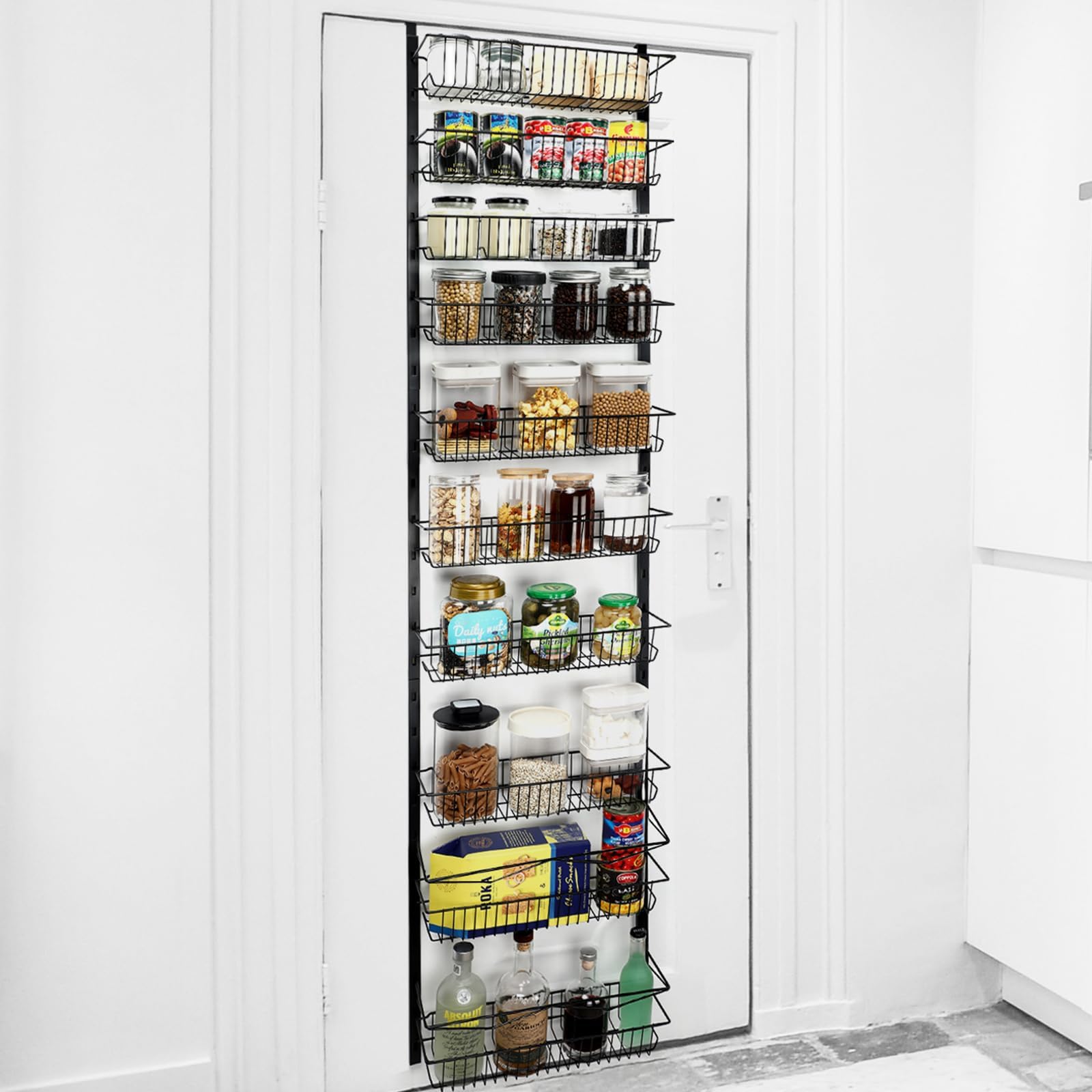 Amazon.com: melos Over The Door Pantry Organizer Rack, 6-Tier Hanging ...