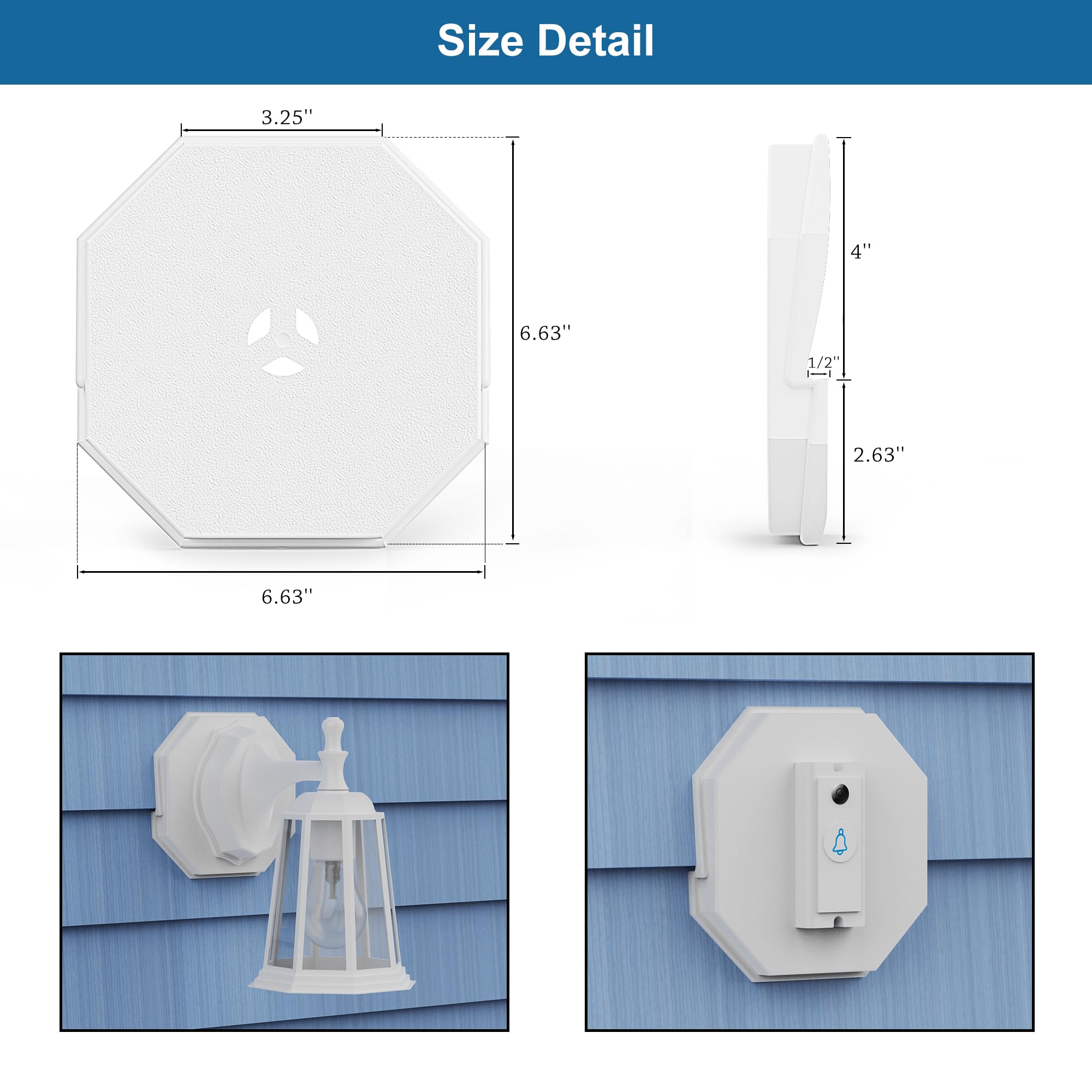 Snapklik.com : Vinyl Siding Light Mounting Blocks, 130110006001 Octagon ...