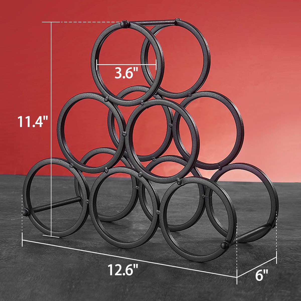 Snapklik.com : GeLive Small Tabletop Wine Rack 6 Bottles Triangle ...
