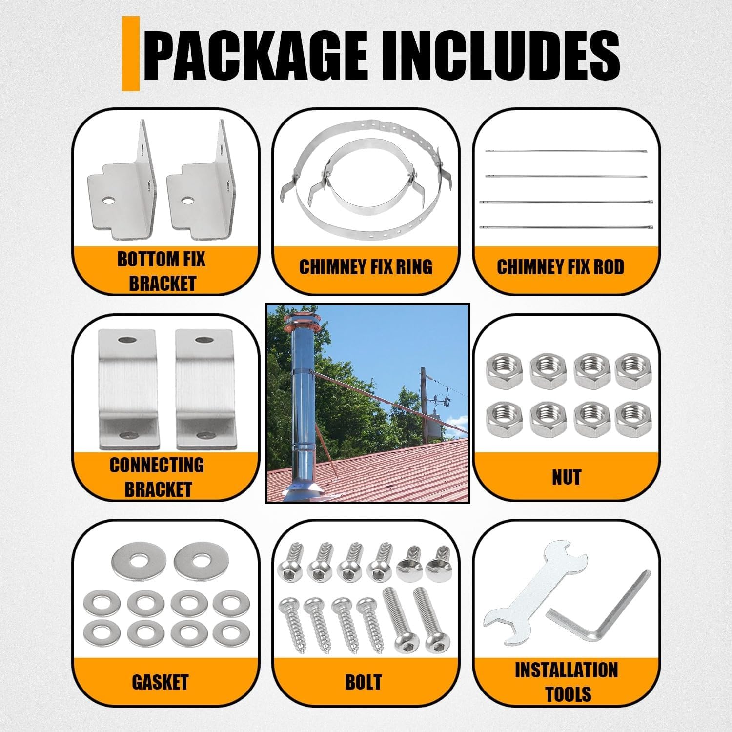 Chimney Roof Support Kit