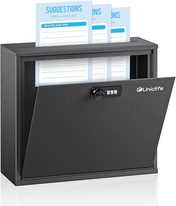 Amazon.com: Uniclife Suggestion Box with Combination Lock and Slot ...