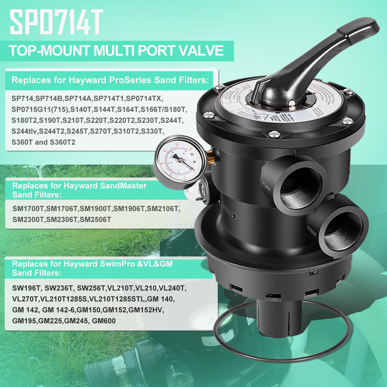 Snapklik.com : For Hayward SP0714t VariFlo Top-mount Multiport Valve
