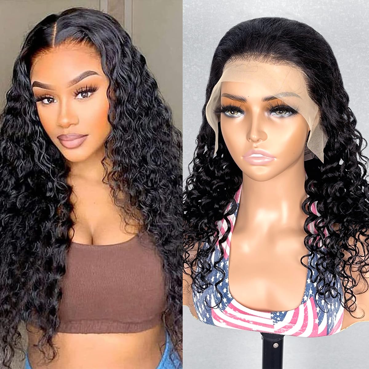 Ghair Italian Curly Wigs 13 x 4 Lace Front Wig for Black Women 18 Inch ...