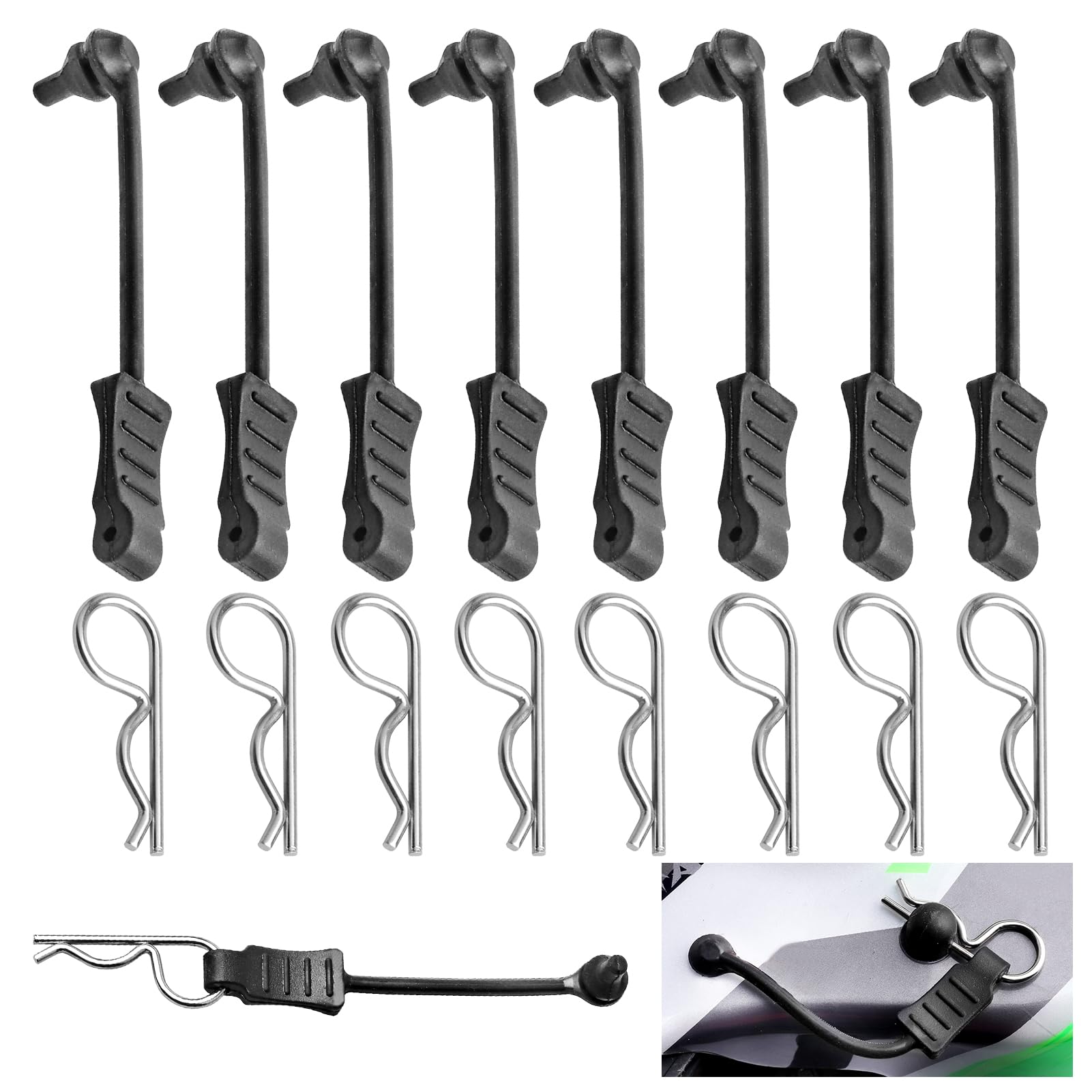 Amazon.com: 20pcs HobbyPark Universal RC Car Body Clips and Pull Tabs ...
