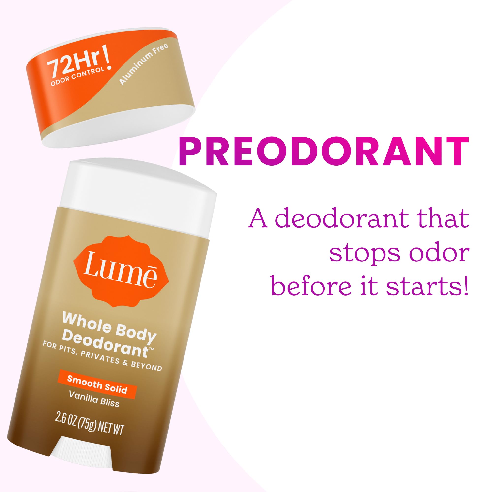 Snapklik.com : Lume Whole Body Deodorant - Smooth Solid Stick - 72 Hour ...