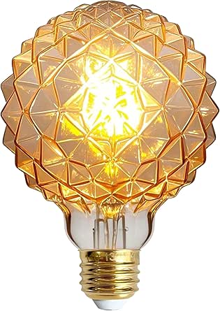 Tianfan Vintage Led Bulb G95 Golden Tint 4W 110-130V E26 Edison Classic ...