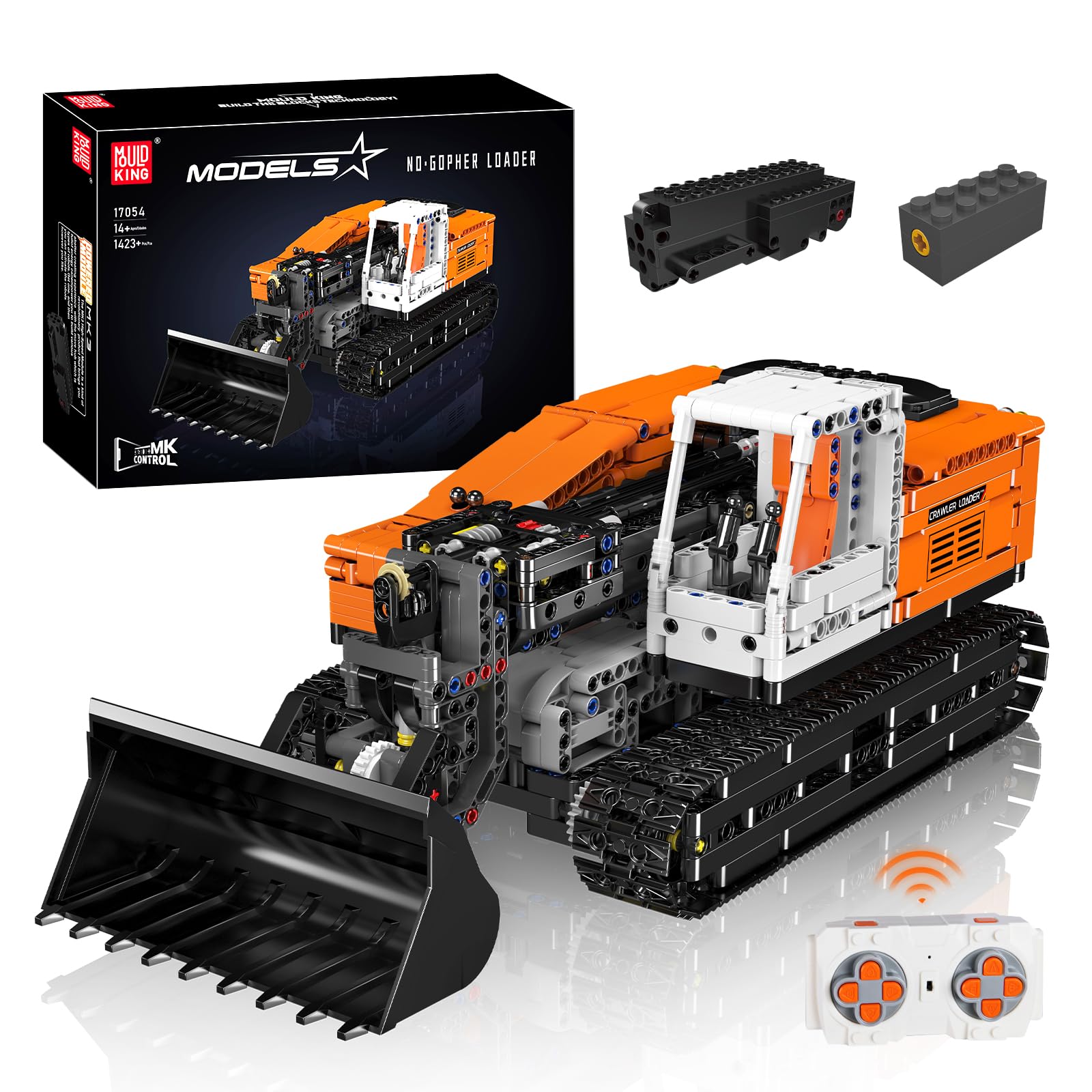 Mould King 17054 Bulldozer STEM Technology Building Blocks Set for Kids ...