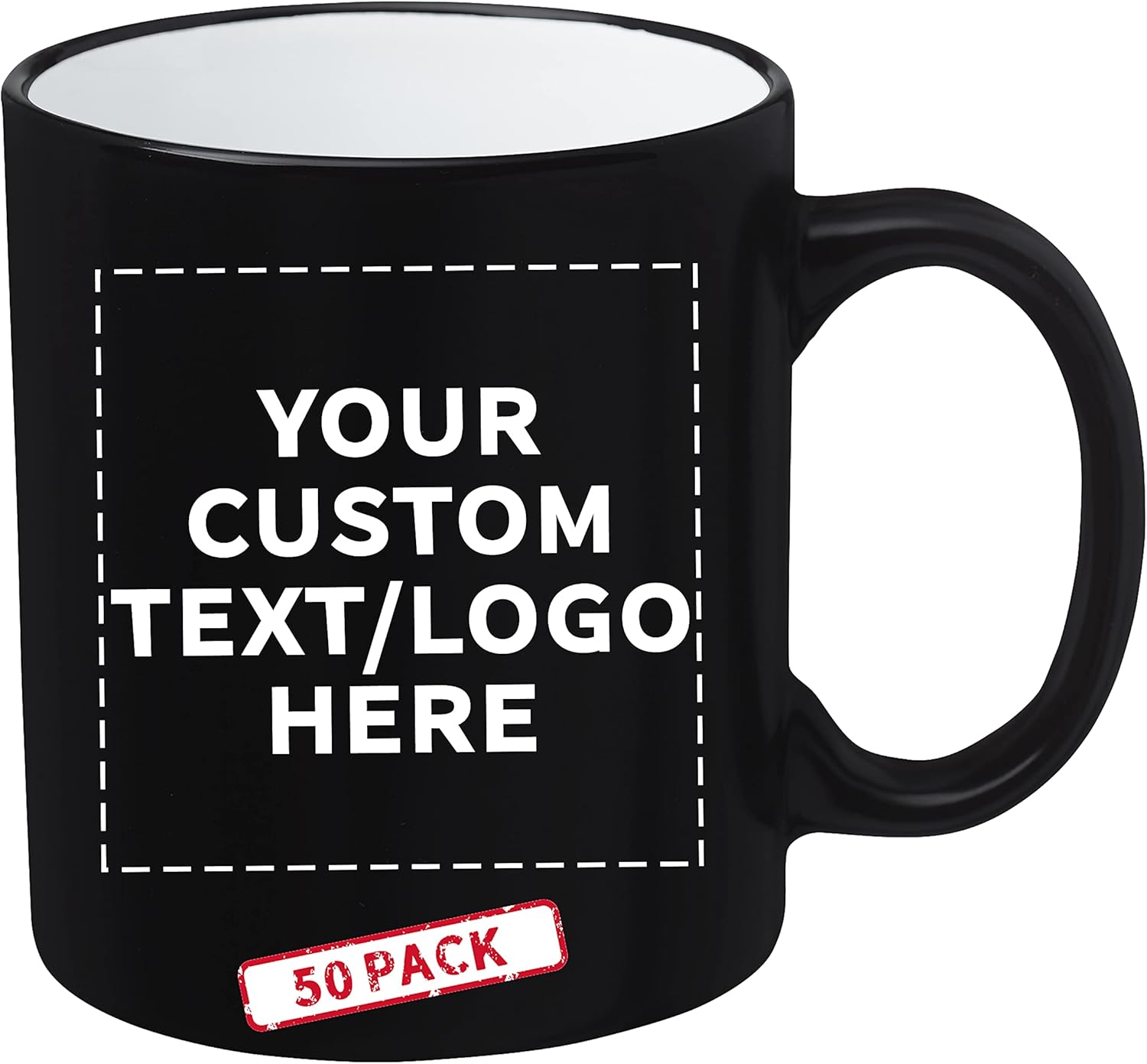 Amazon.com: DISCOUNT PROMOS 50 Matte Two-Tone Coffee Mugs Set, 11 oz ...