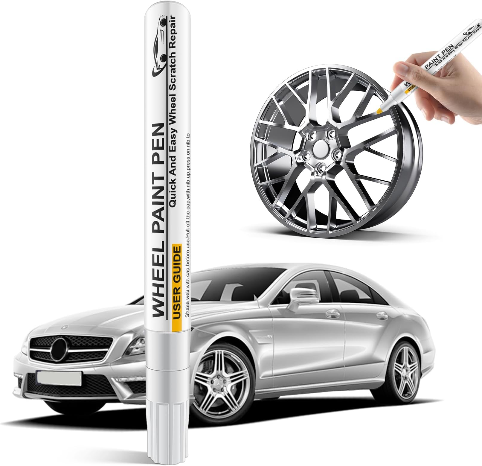 Amazon.com: Silver Rim Touch Up Paint,Wheel Touch Up Kit Wheel Paint ...