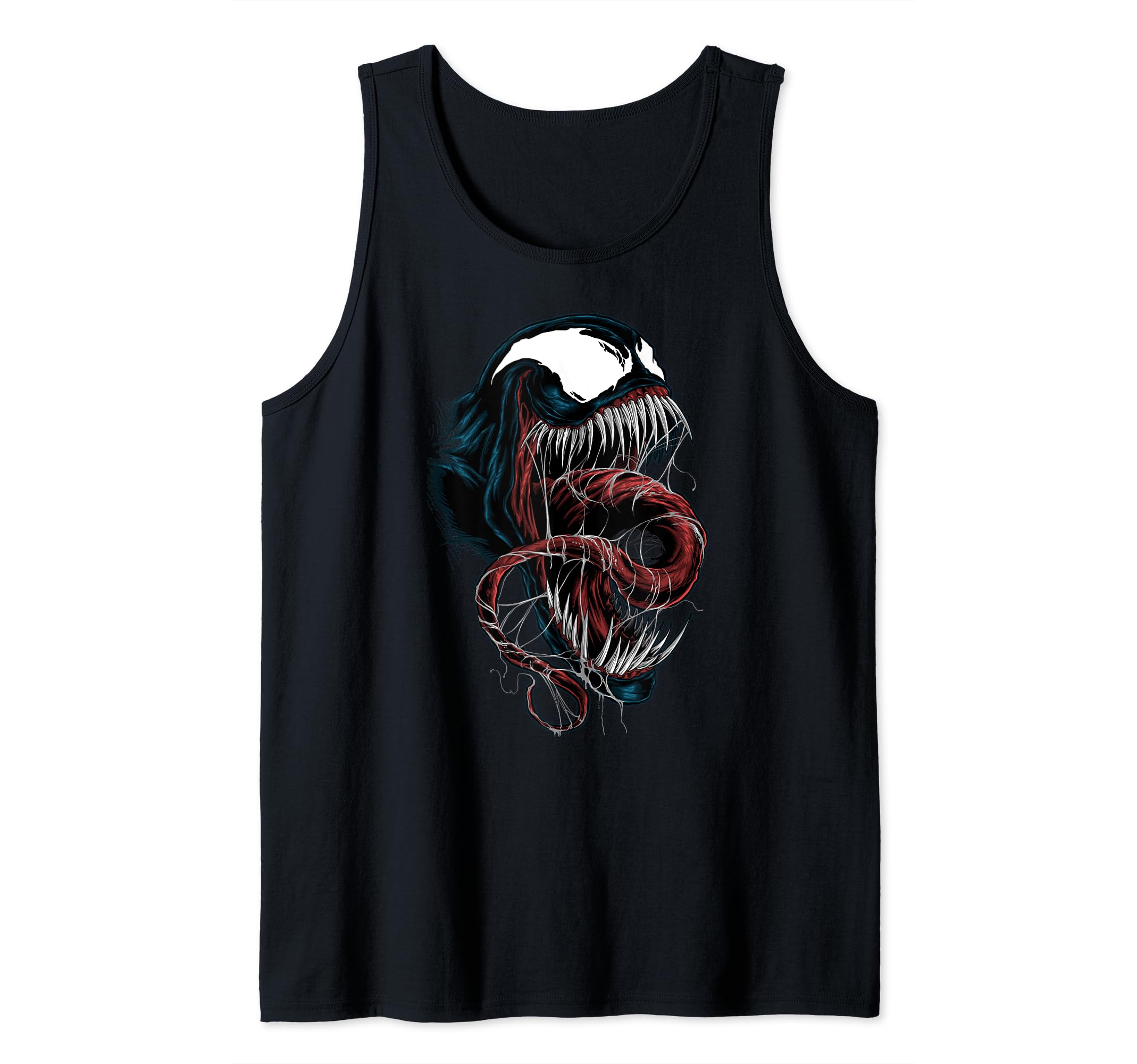 Amazon.com: Marvel Spider-Man Venom Close-Up Portrait Tank Top ...