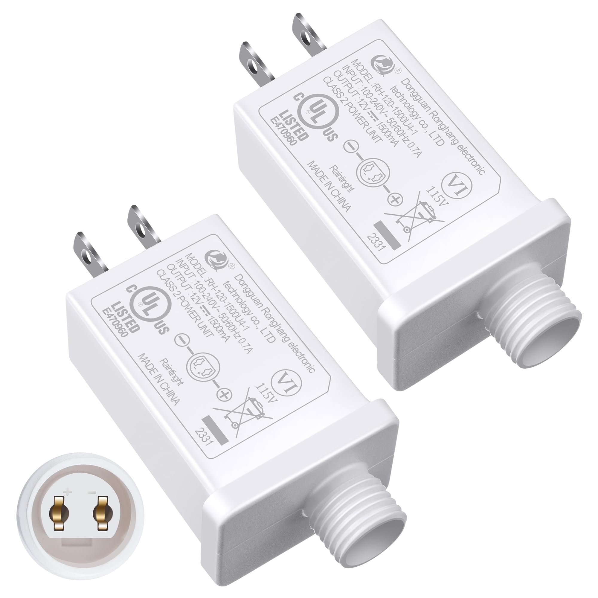 Snapklik.com : 2 Pack Replacement Yard Inflatable Adapter, 12V 15A ...