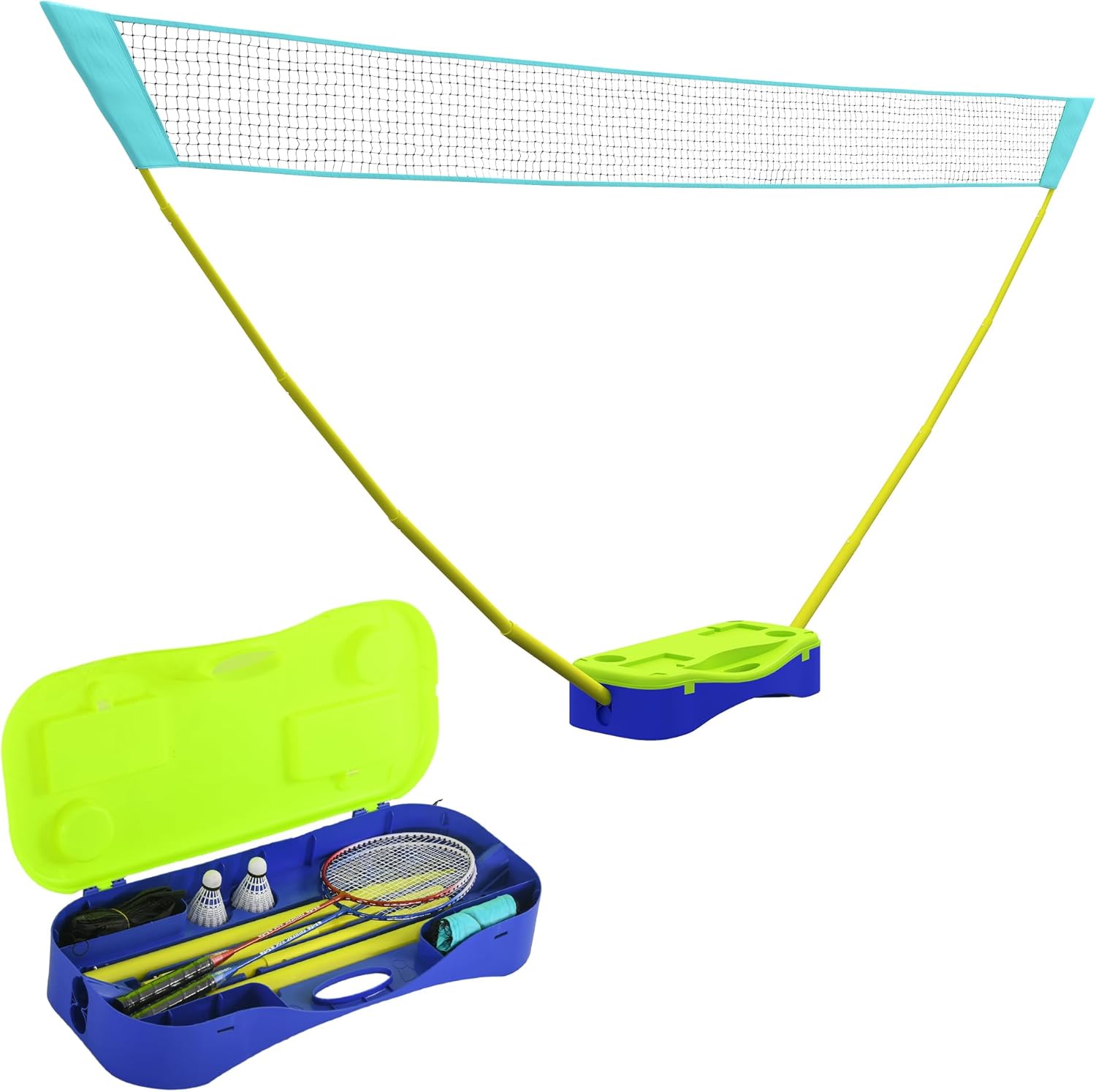 SPORTNOW 4m Badminton Set with Volleyball, Portable Badminton Net with ...