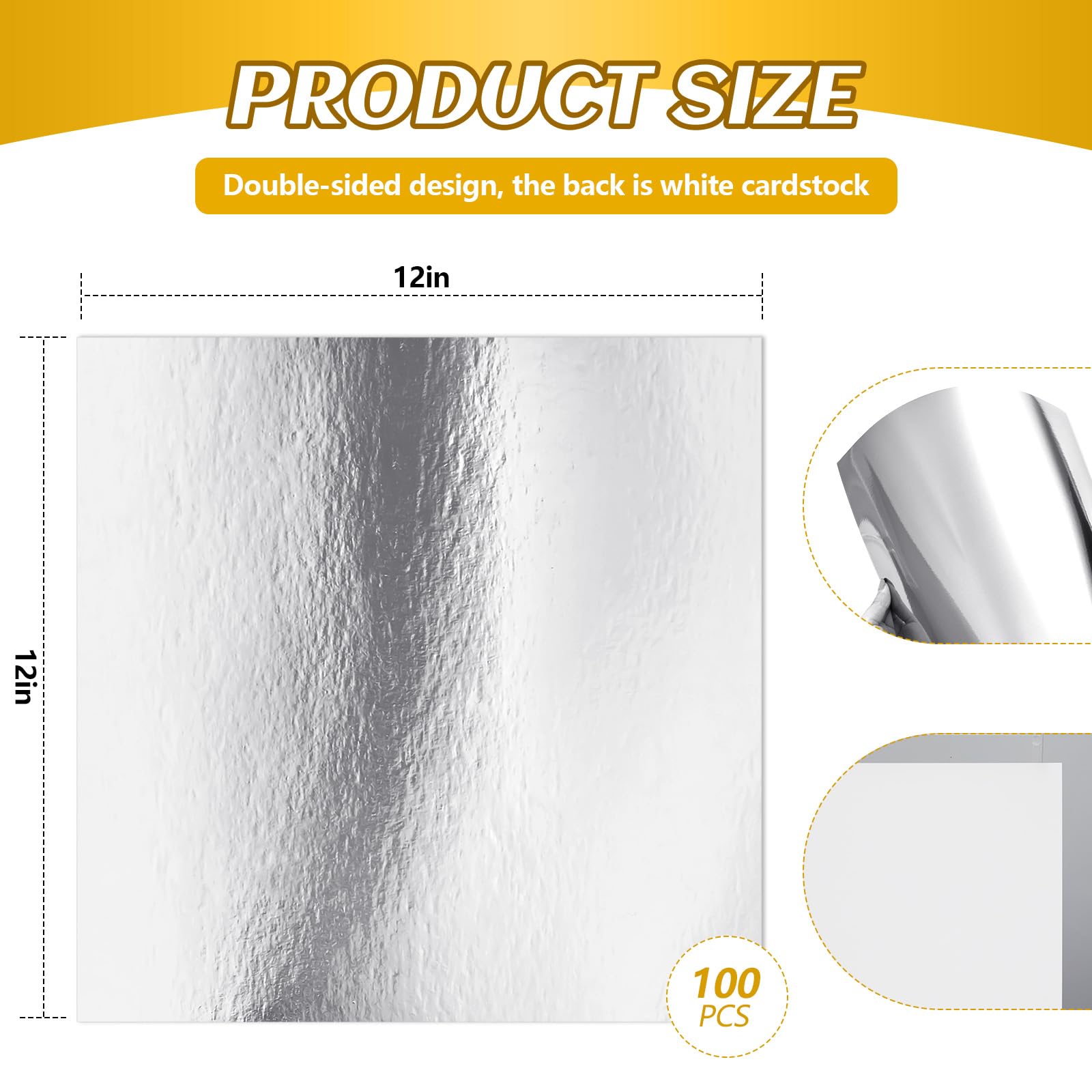 Snapklik.com : 50 Sheets Silver Cardstock Shimmer Metallic Paper 12 X ...