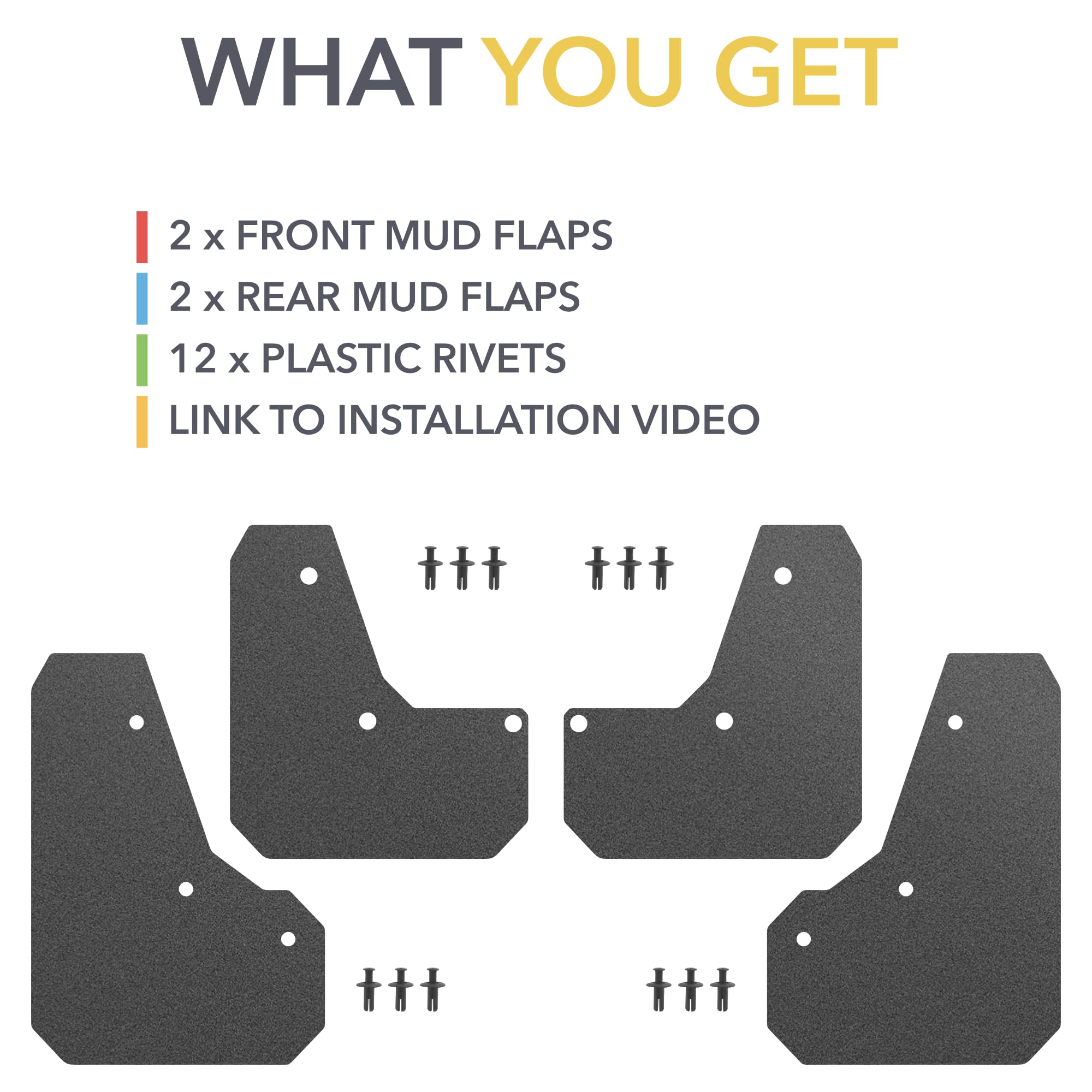 Snapklik.com : Mud Flaps For Tesla Cybertruck 2024+